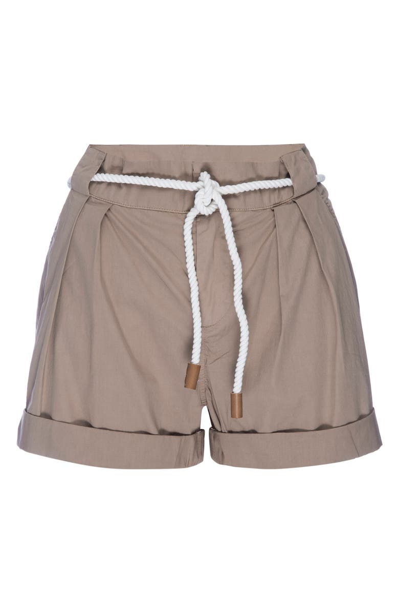 FRAME Waist Tie Pleated Rolled Shorts | Nordstromrack
