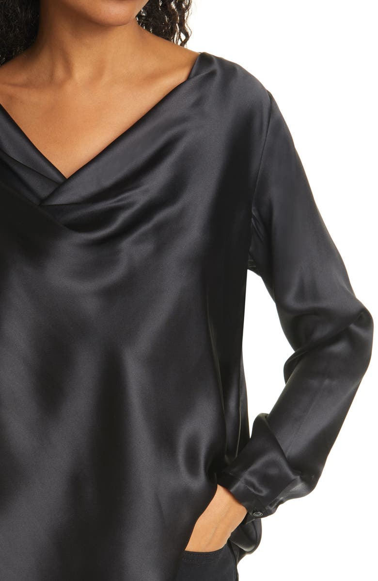 SEVENTY VENEZIA Cowl Neck Silk Blouse | Nordstromrack