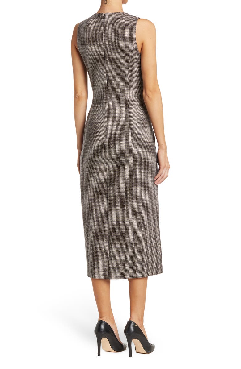 Theory Abbot Houndstooth Sleeveless Midi Dress | Nordstromrack