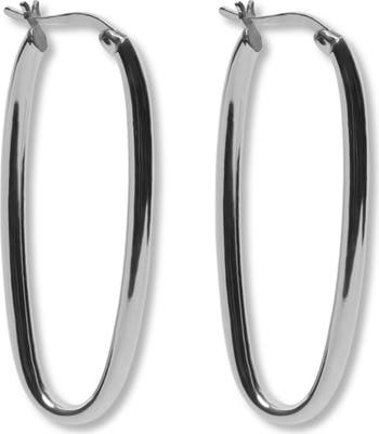 Argento Vivo Sterling Silver Sterling Silver Oval Hoop Earrings | Nordstrom