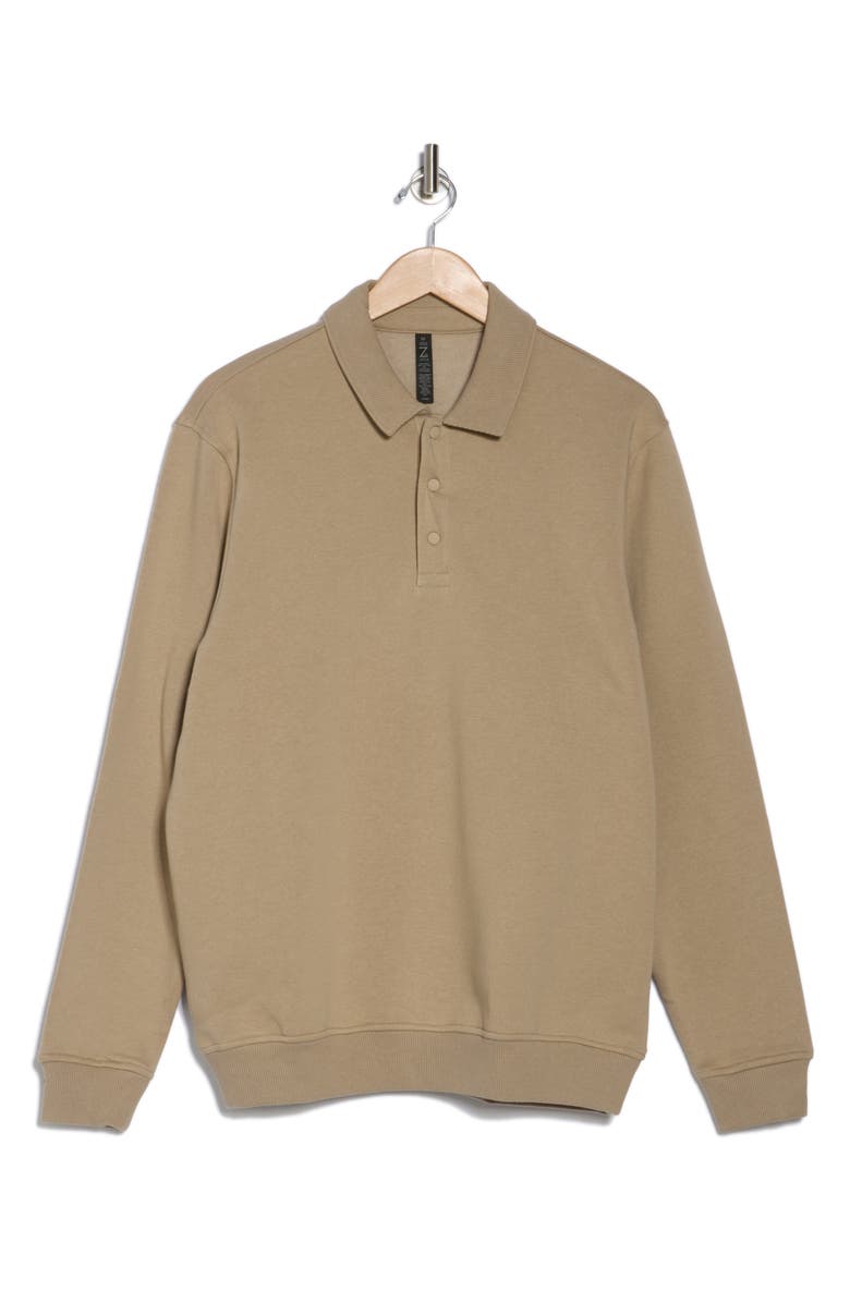 Z by Zella Freeform Fleece Polo Sweater | Nordstromrack