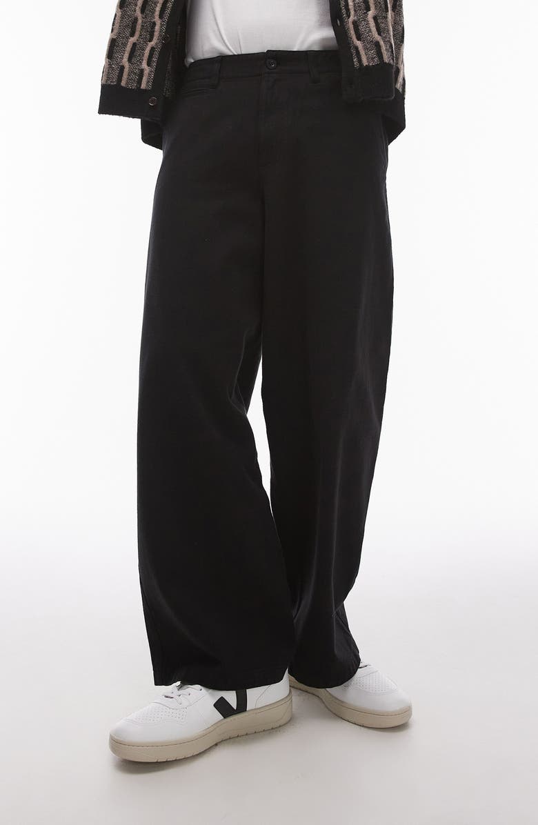 Topman Wide Leg Twill Pants | Nordstrom