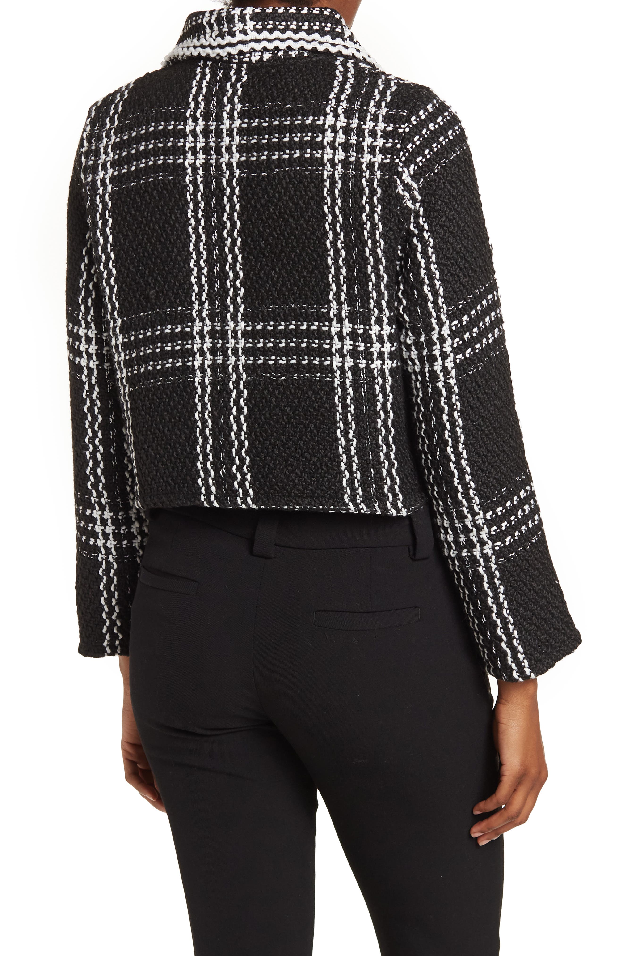PLM Plaid Zip Front Crop Jacket | Nordstromrack