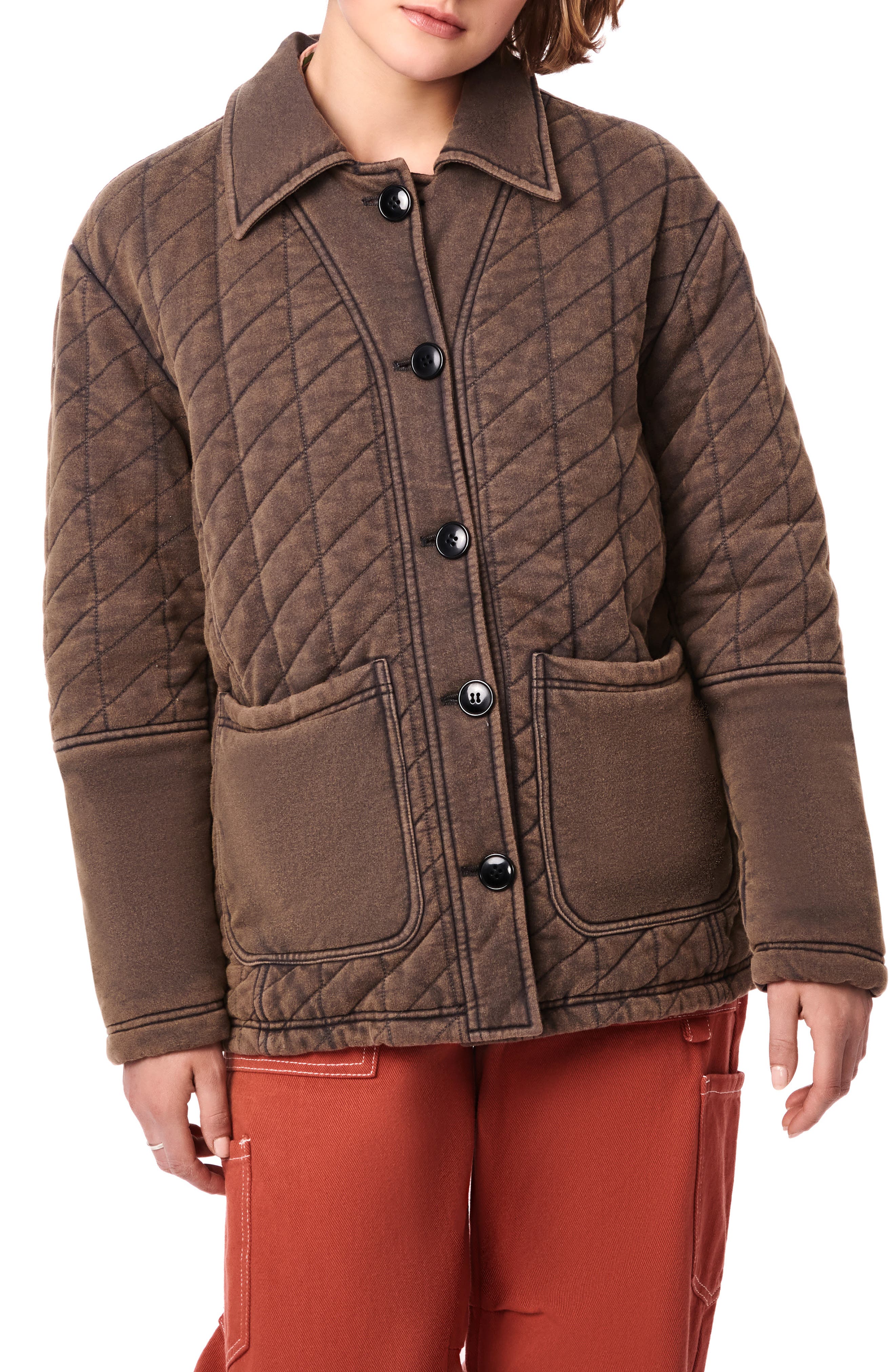 BERNIE Quilted Cotton French Terry Jacket | Nordstromrack