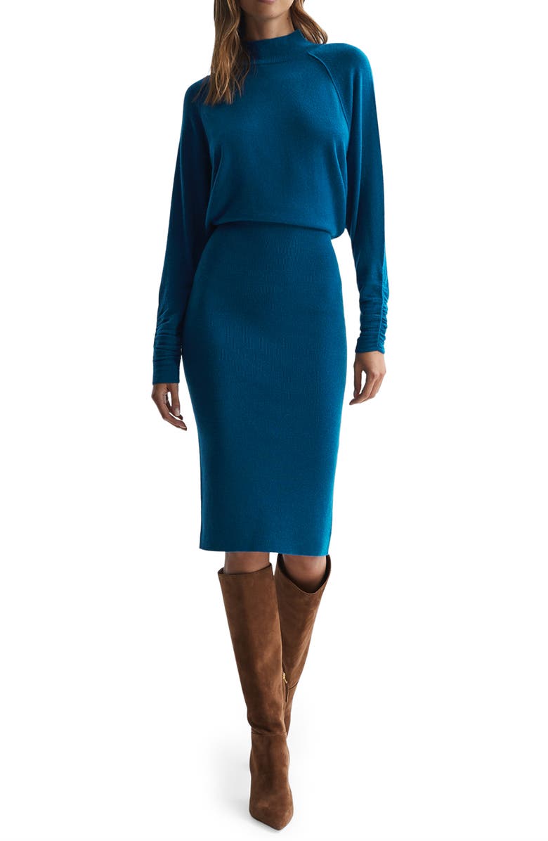 Reiss Freya Mock Neck Long Sleeve Sweater Dress | Nordstromrack