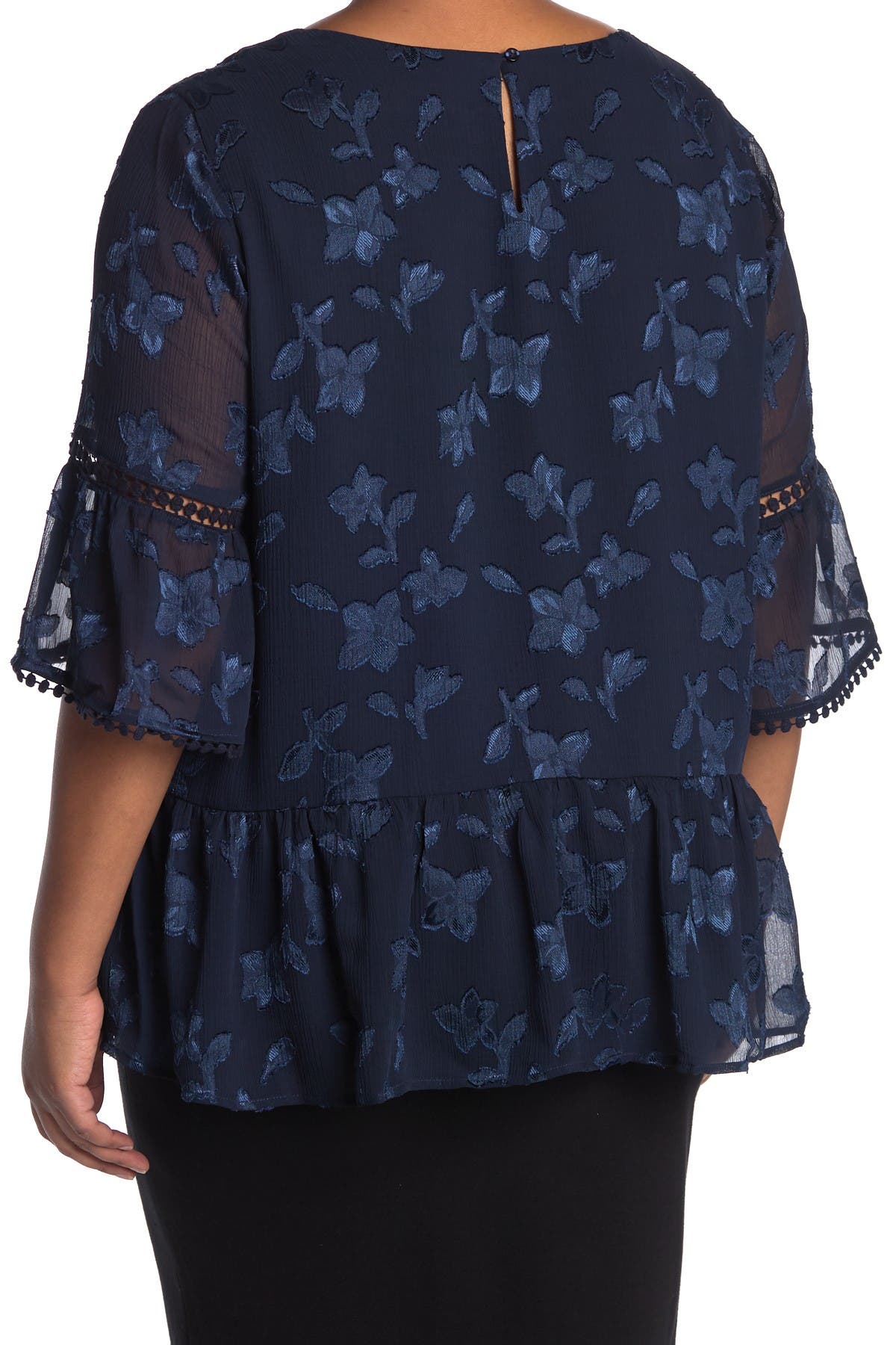 Pleione Embossed Floral Lace Top | Nordstromrack
