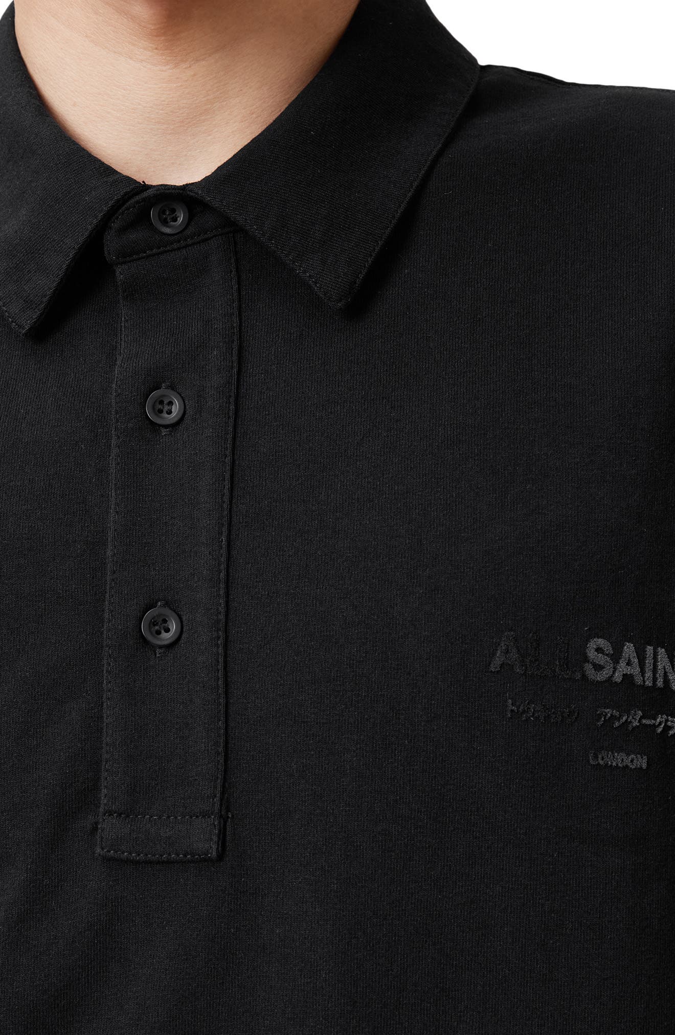 AllSaints Xander Logo Graphic Polo | Nordstrom