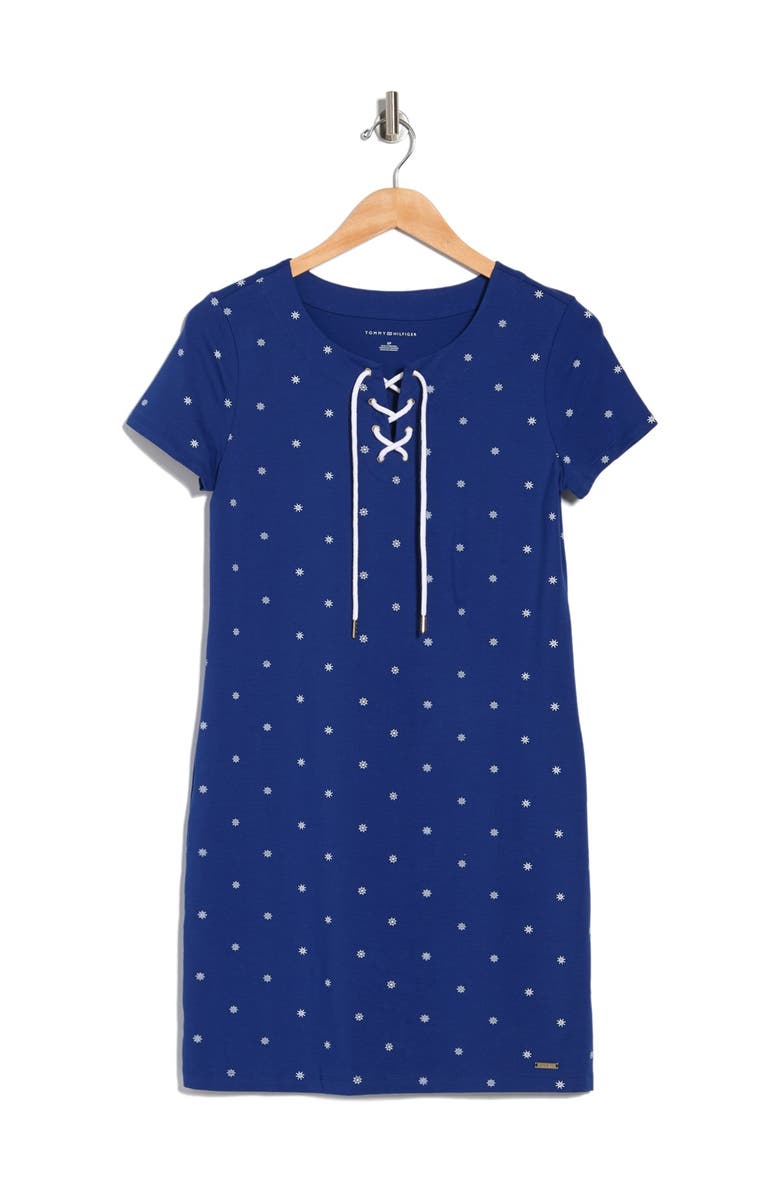 Tommy Hilfiger Shipwheel Lace-Up Shift Dress | Nordstromrack