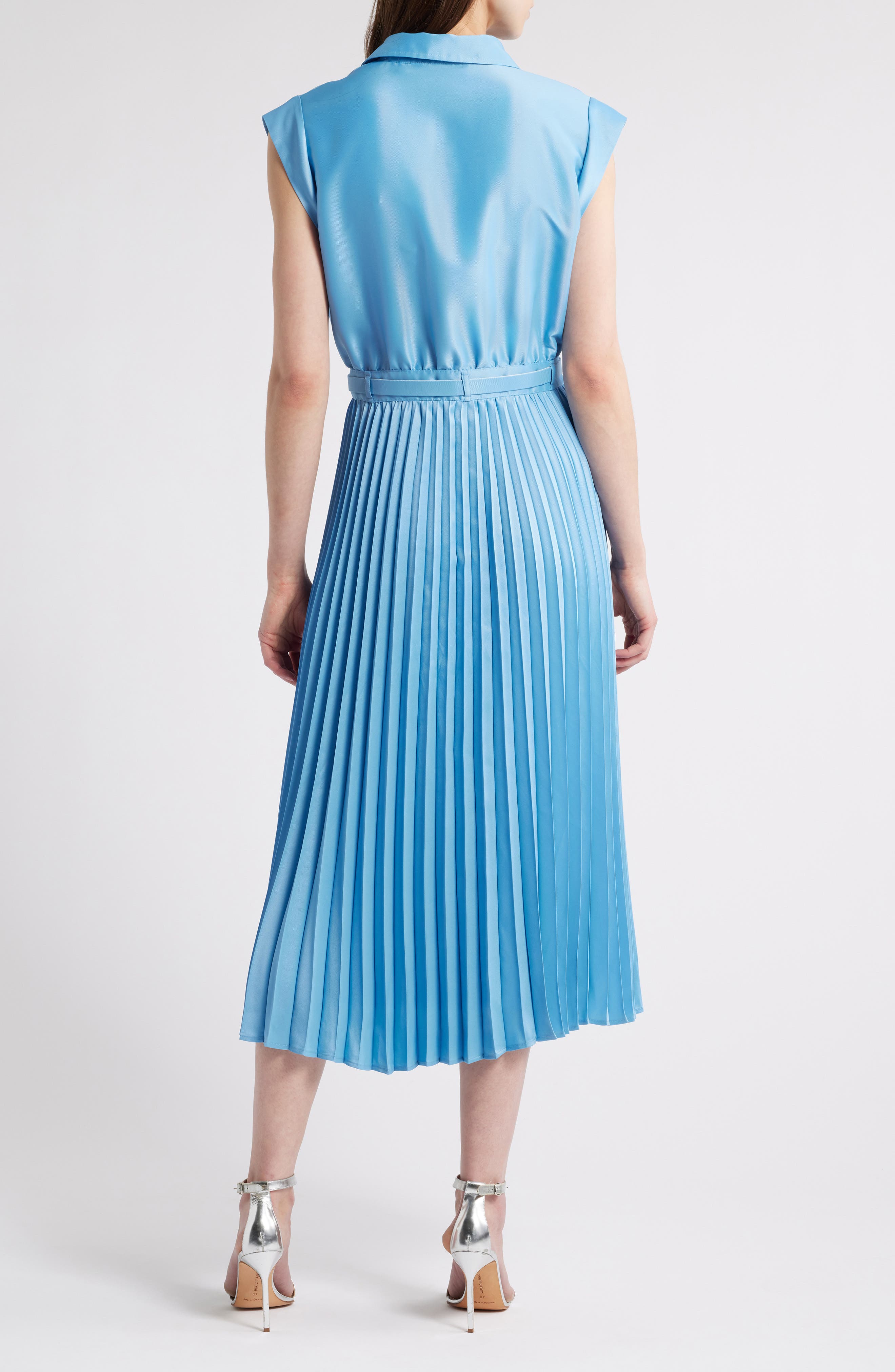 Elie Tahari The Natalyia Pleated Belted Maxi Dress | Nordstrom