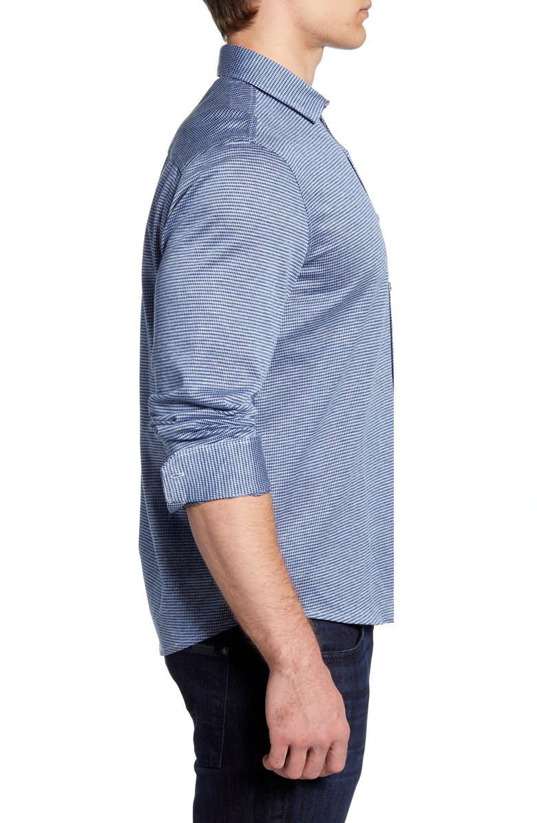 Bugatchi Classic Fit Knit Button-Up Shirt | Nordstrom