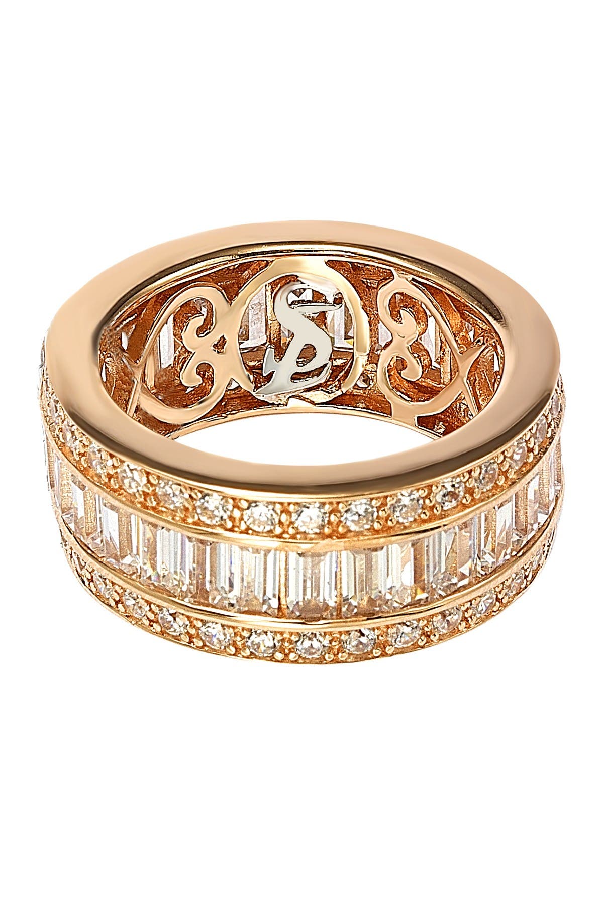 SUZY LEVIAN 14K Rose Gold Plated Sterling Silver Baguette-Cut & Round ...