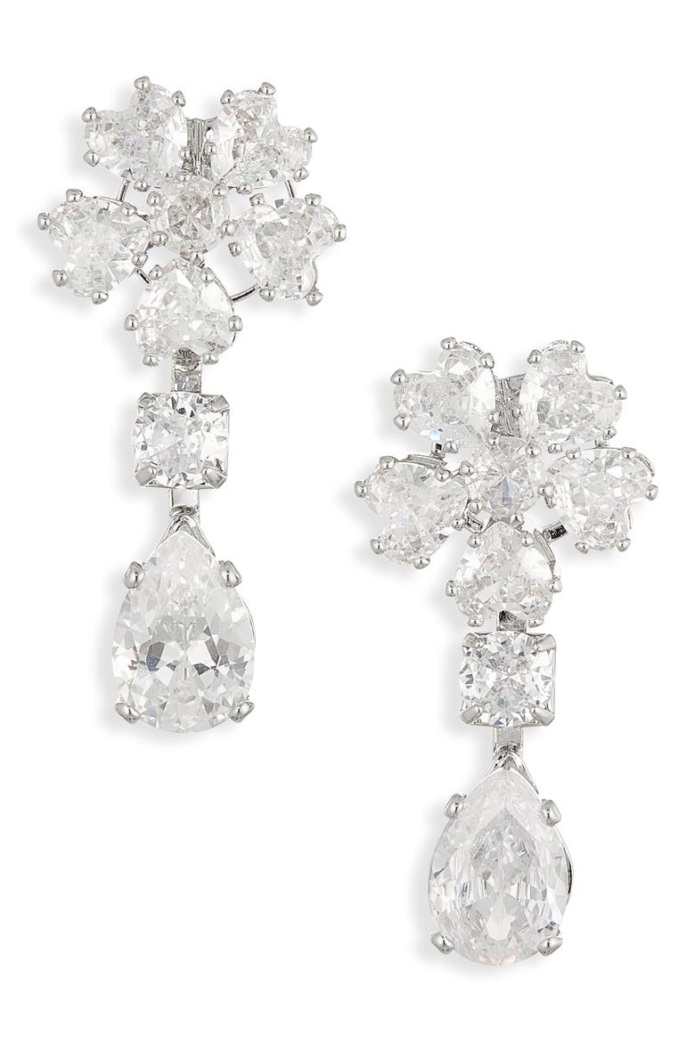 Crystal Flower Drop Earrings (Women) | Nordstromrack