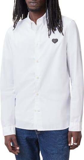 AllSaints Amante Slim Fit Embroidered Button-Up Shirt | Nordstrom AllSaints Amante Slim Fit Embroidered Button-Up Shirt | Nordstrom