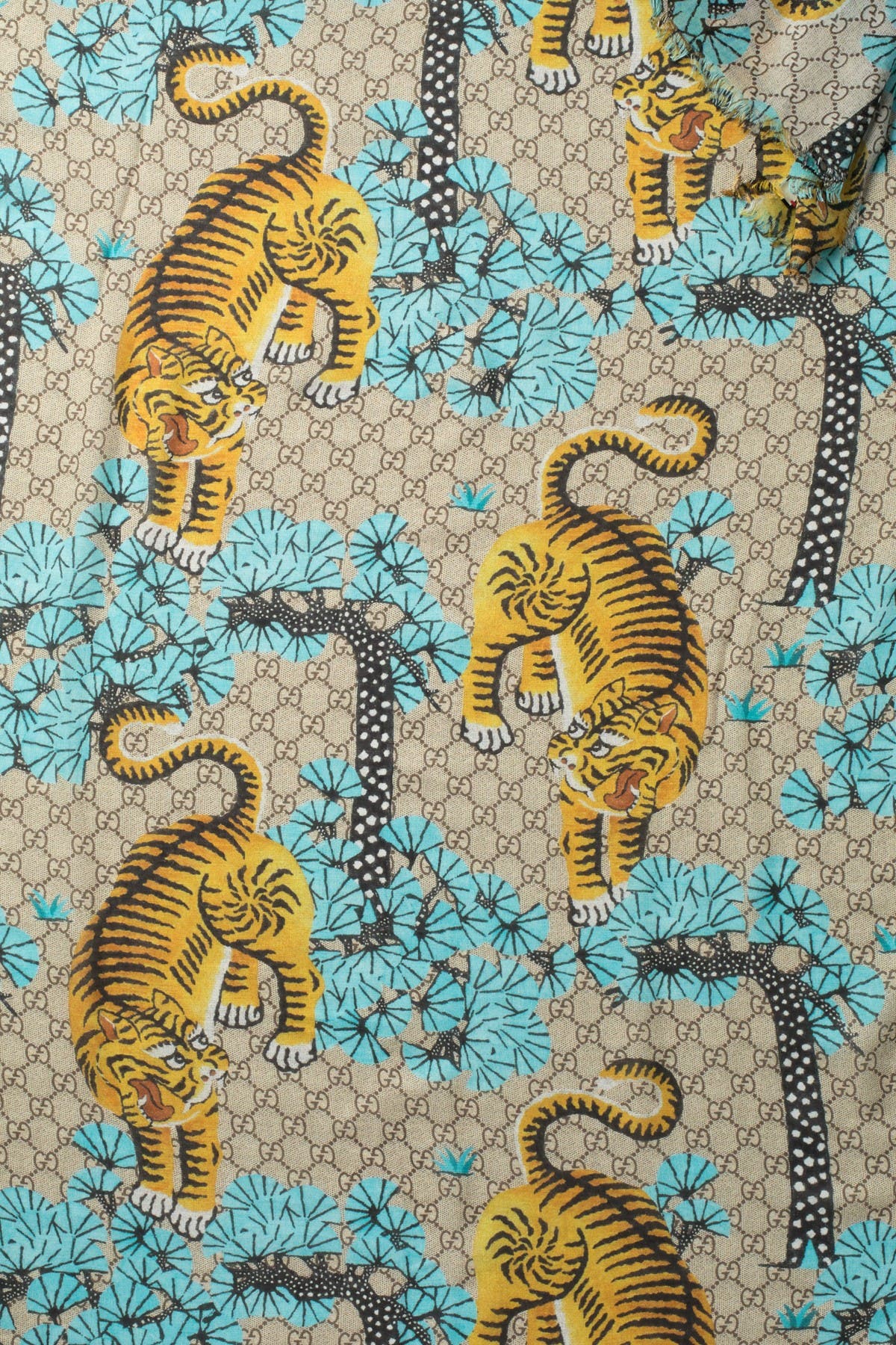 Gucci Tiger Logo Monogram Scarf | Nordstromrack