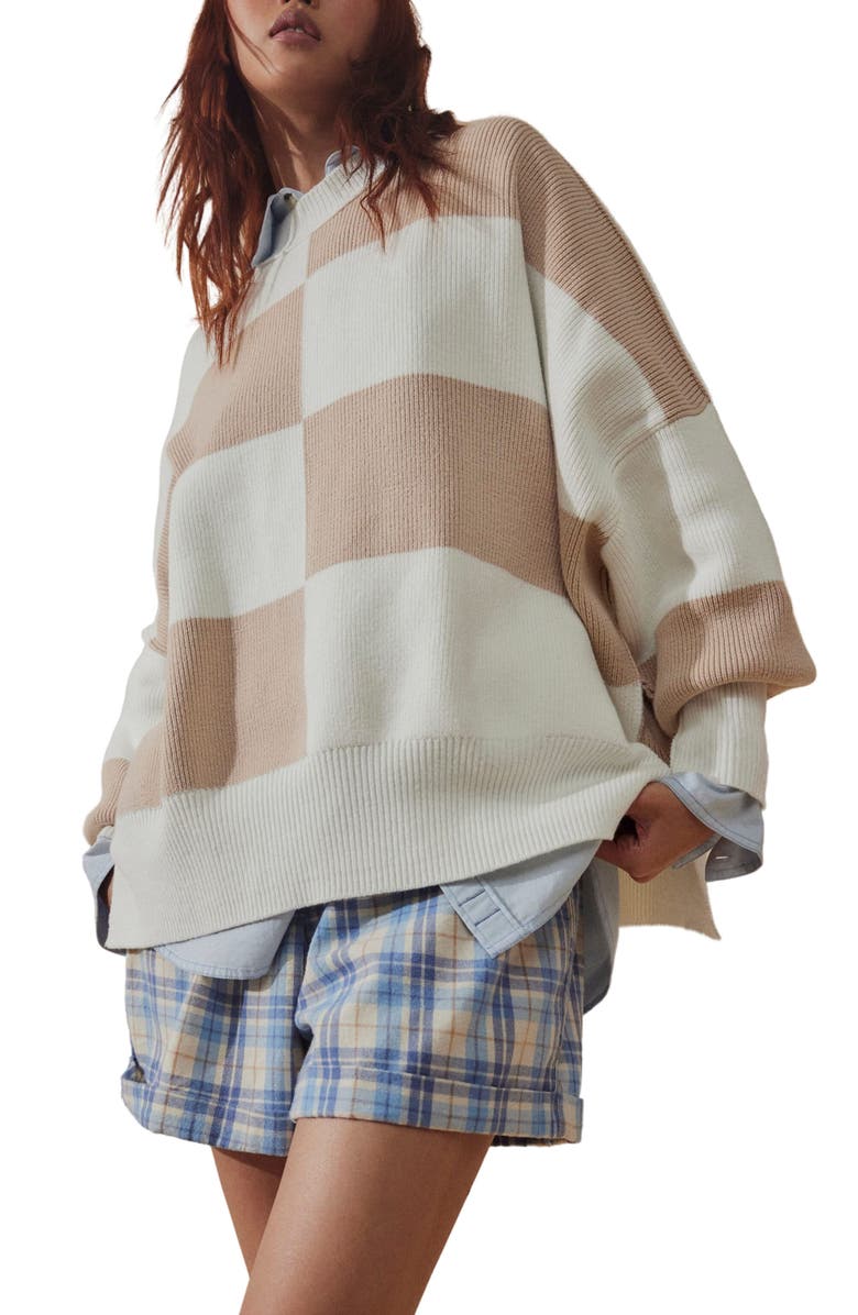 Free People Check Easy Street Sweater | Nordstrom