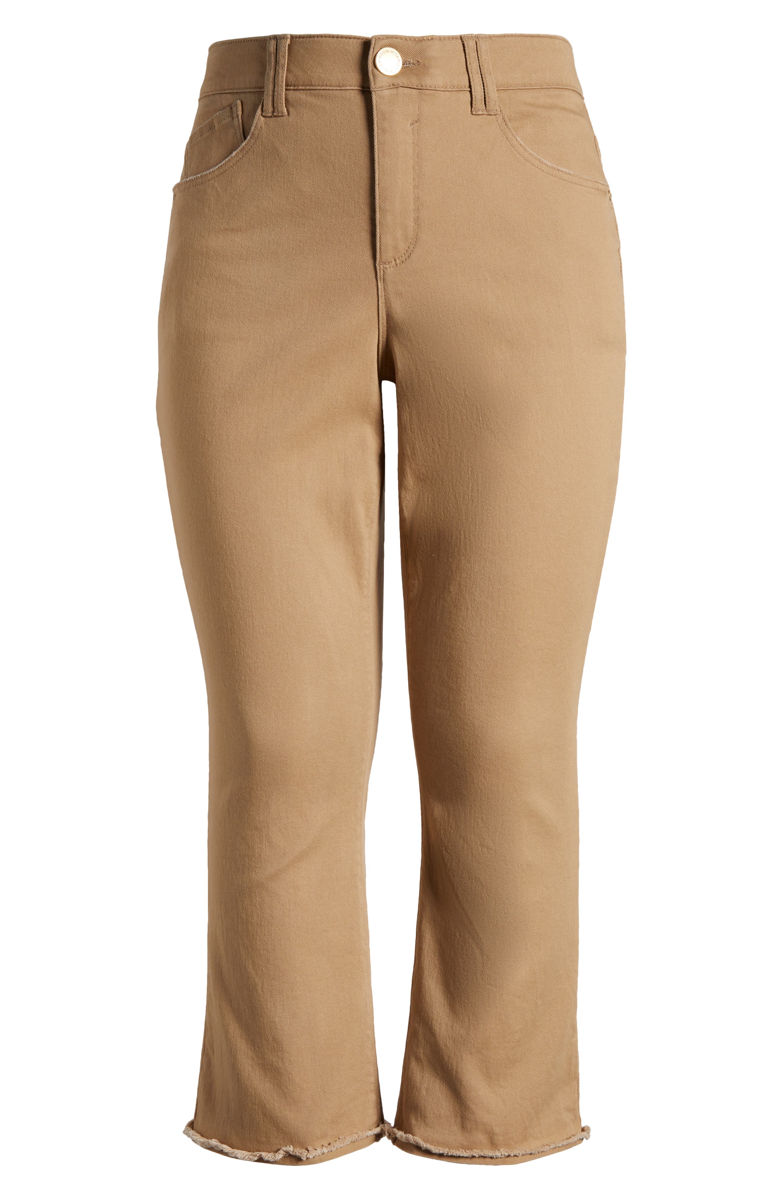 Wit & Wisdom Frayed High Waist Ankle Slim Straight Leg Pants | Nordstrom
