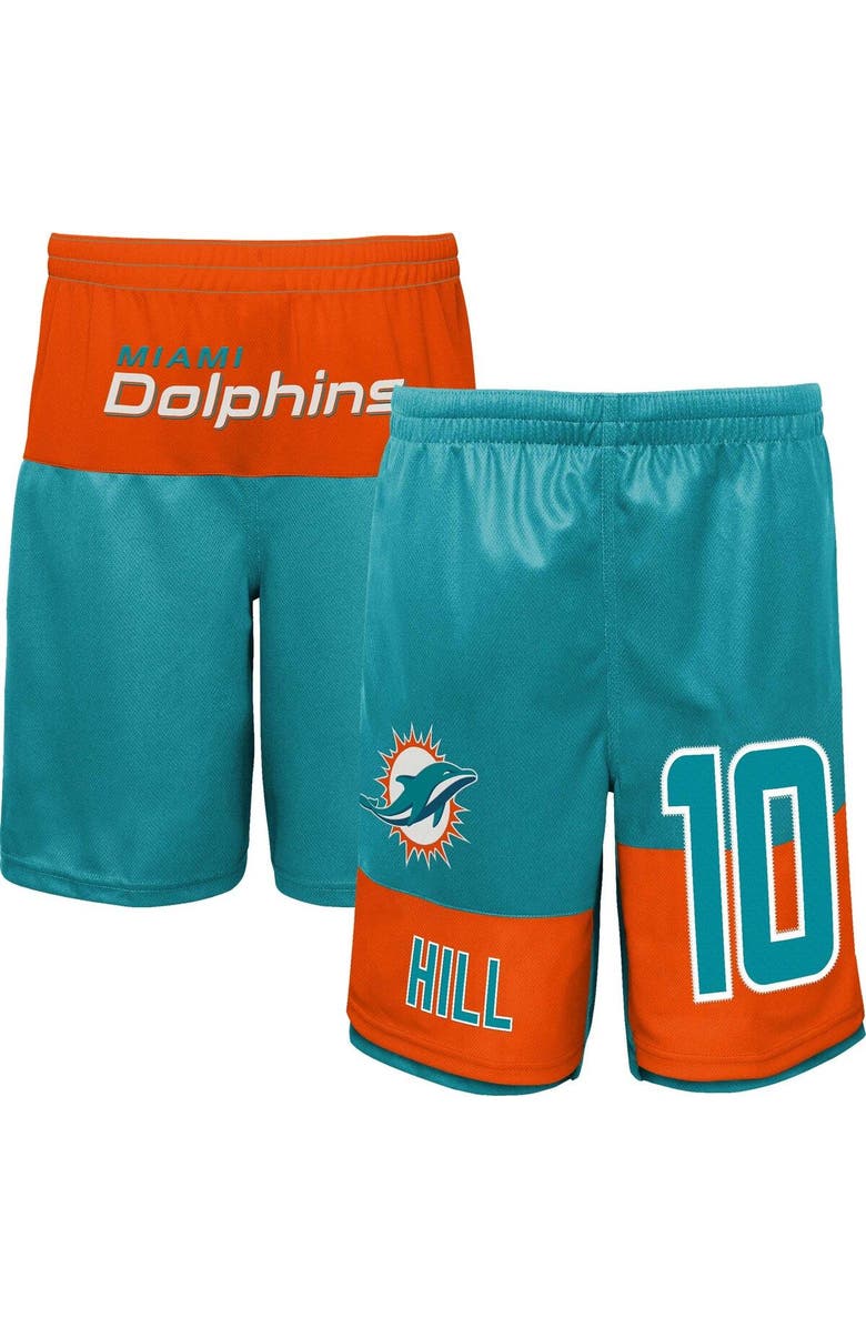 Outerstuff Youth Tyreek Hill Aqua Miami Dolphins Player Name & Number ...