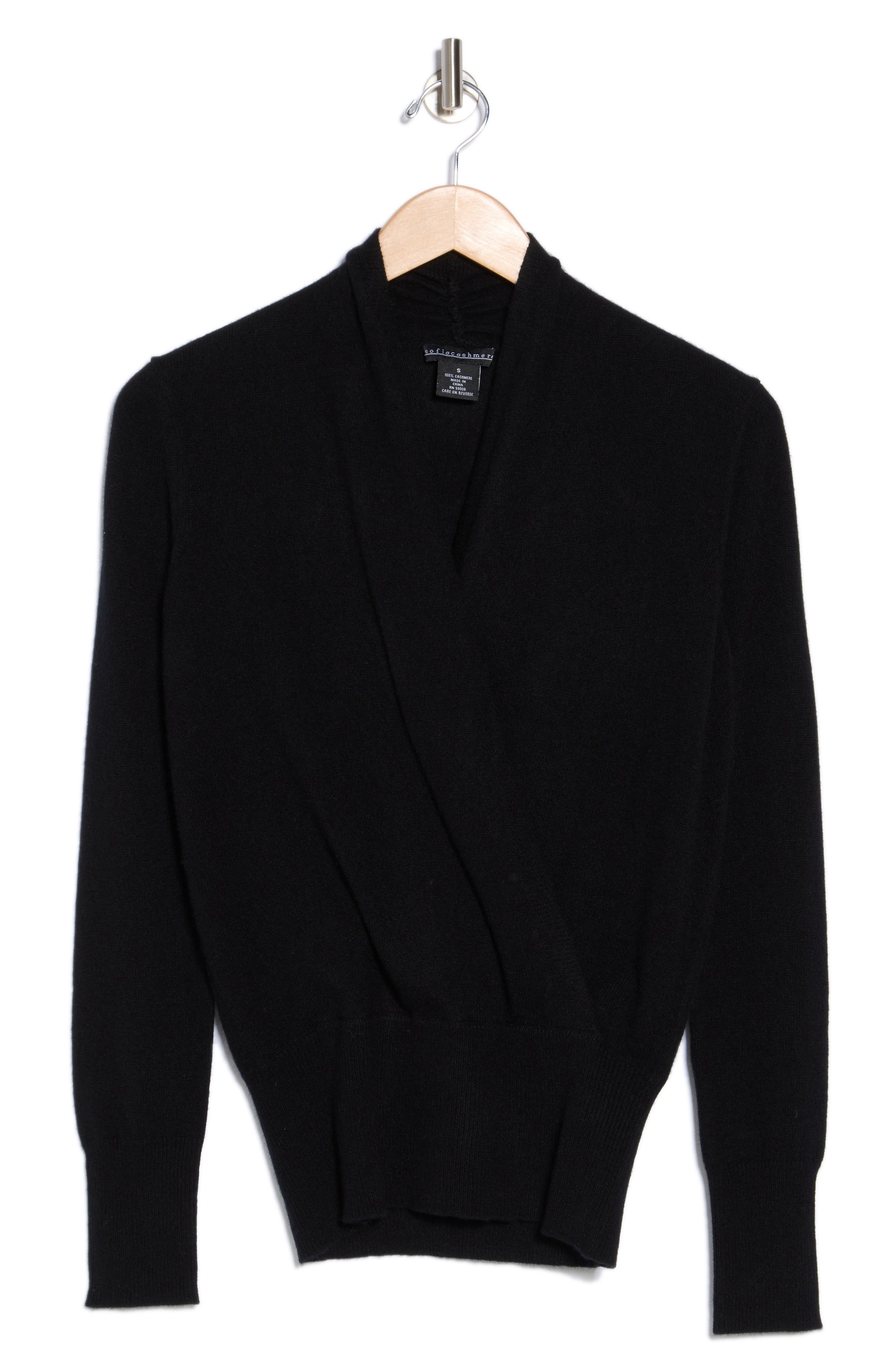 Sofia Cashmere Cashmere Faux Wrap Sweater | Nordstromrack