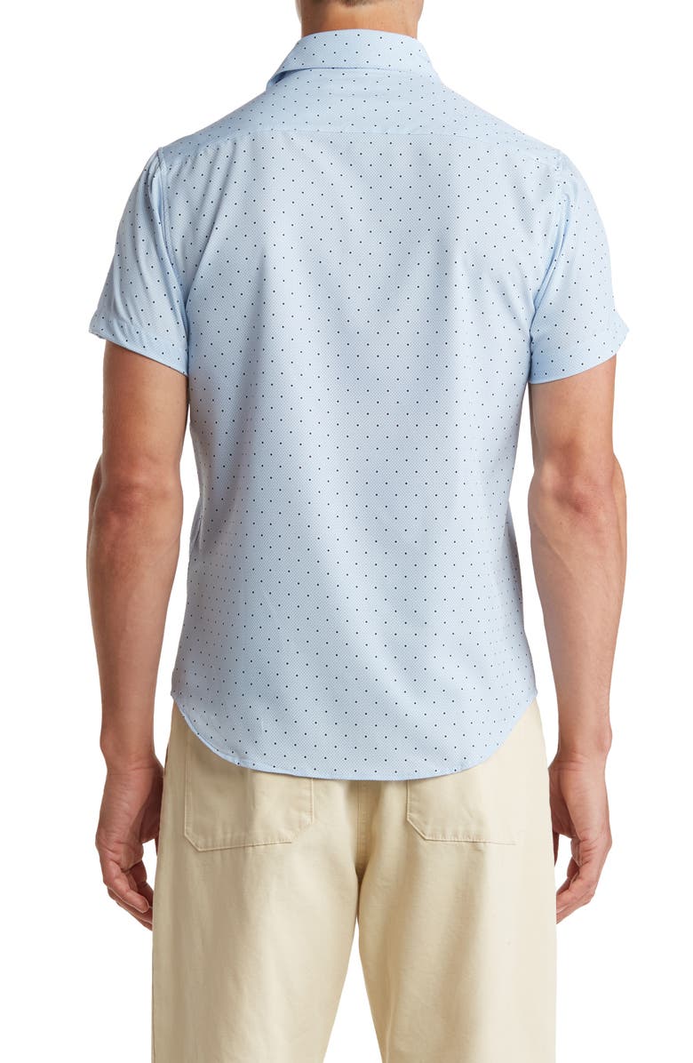 DENIM AND FLOWER Dot Print Short Sleeve Button-Up Shirt | Nordstromrack