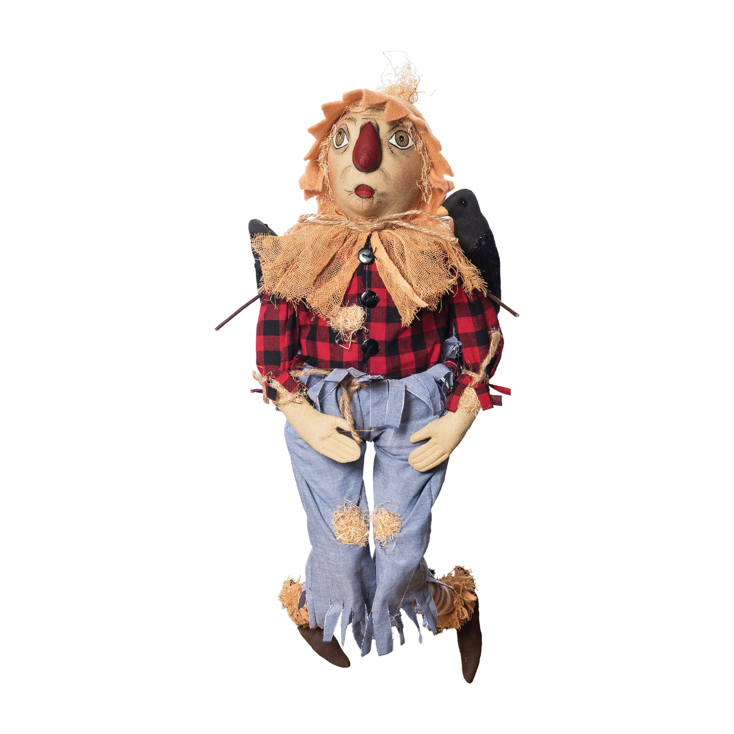 Gallerie Ii Heyward Scarecrow Folk Art Doll Figurine 24" Collectible ...