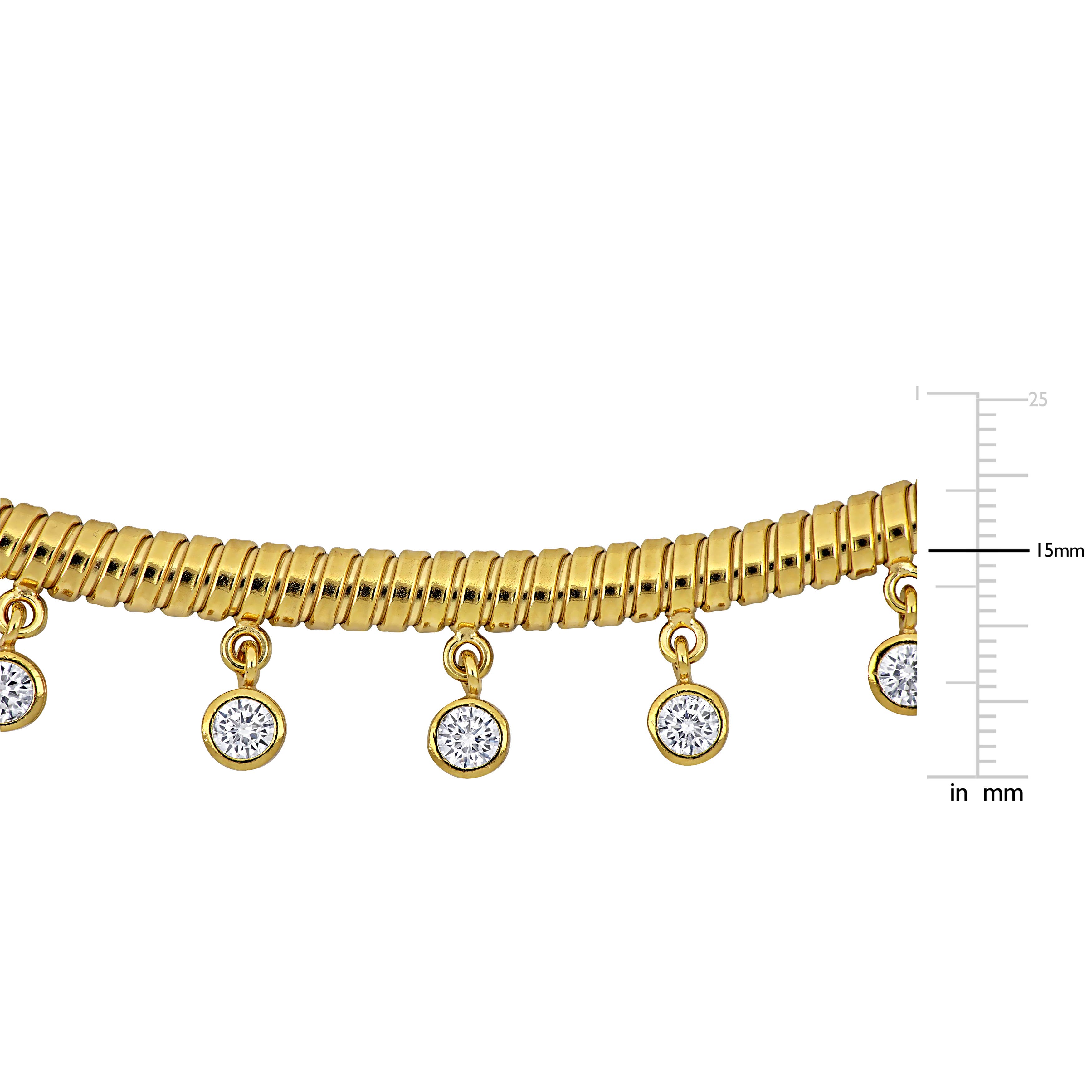 Julianna B. Cubic Zirconia Omega Station Drop Necklace | Nordstrom