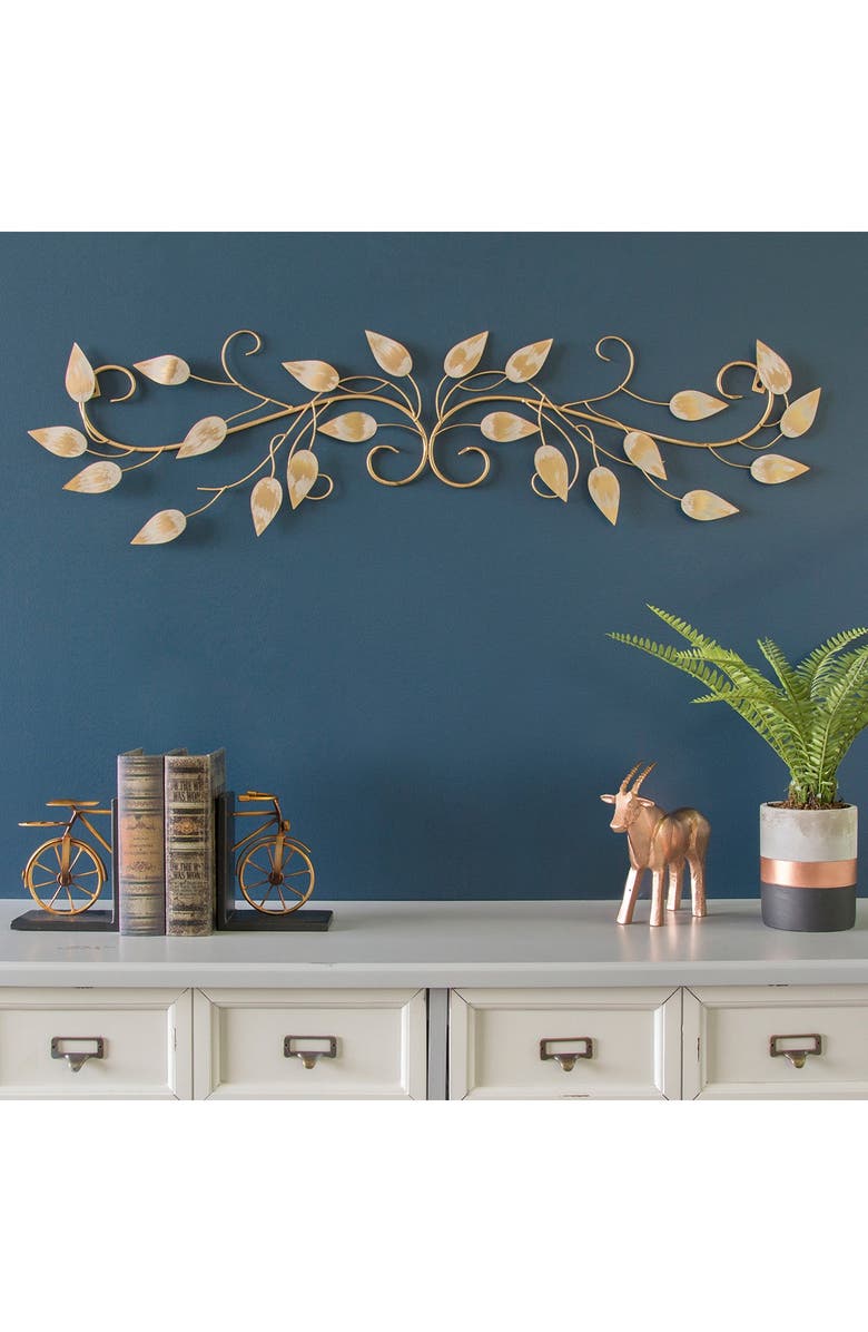 STRATTON HOME DECOR Multi Brushed Gold Over the Door Scroll Wall Decor ...