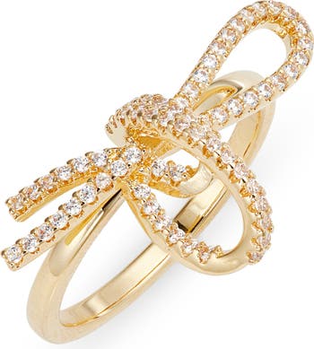 Nordstrom Dainty Pave Cubic Zirconia Bow Ring Nordstrom