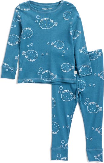 Poppy & Clay Fitted Organic Cotton Two-Piece Pajamas | Nordstromrack