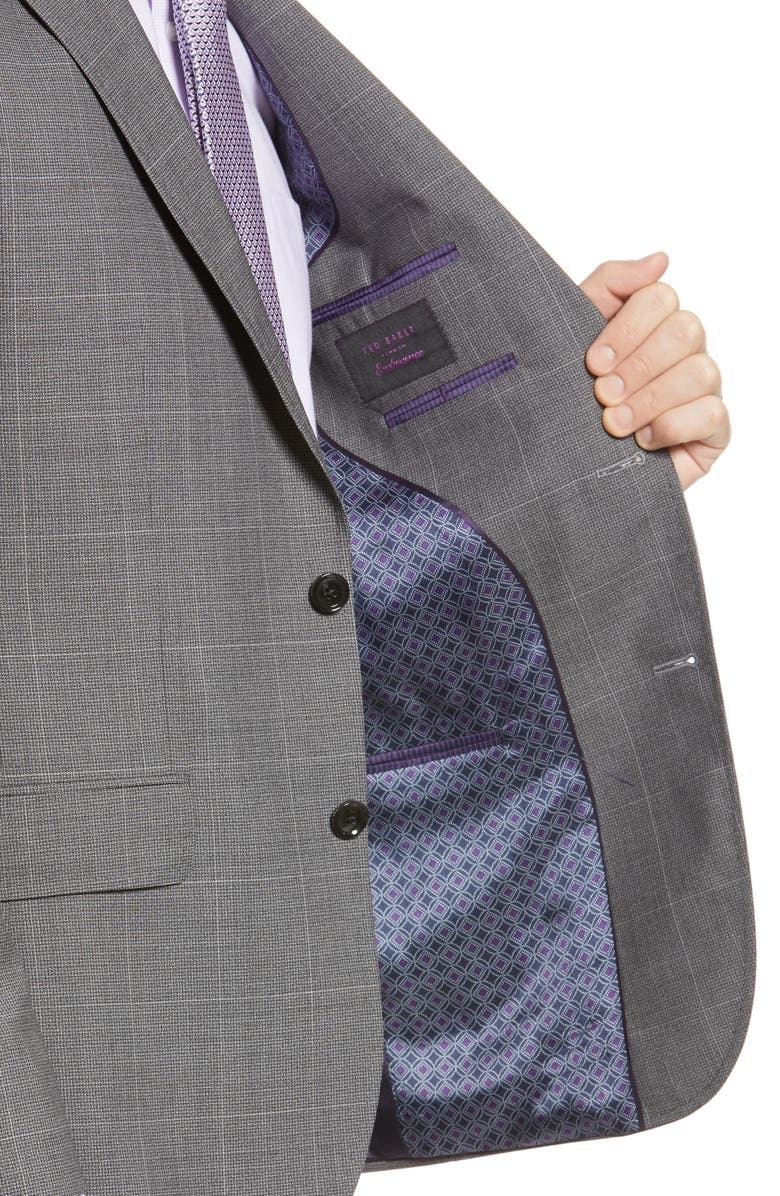 Ted Baker London Jay Trim Fit Windowpane Wool Suit | Nordstromrack