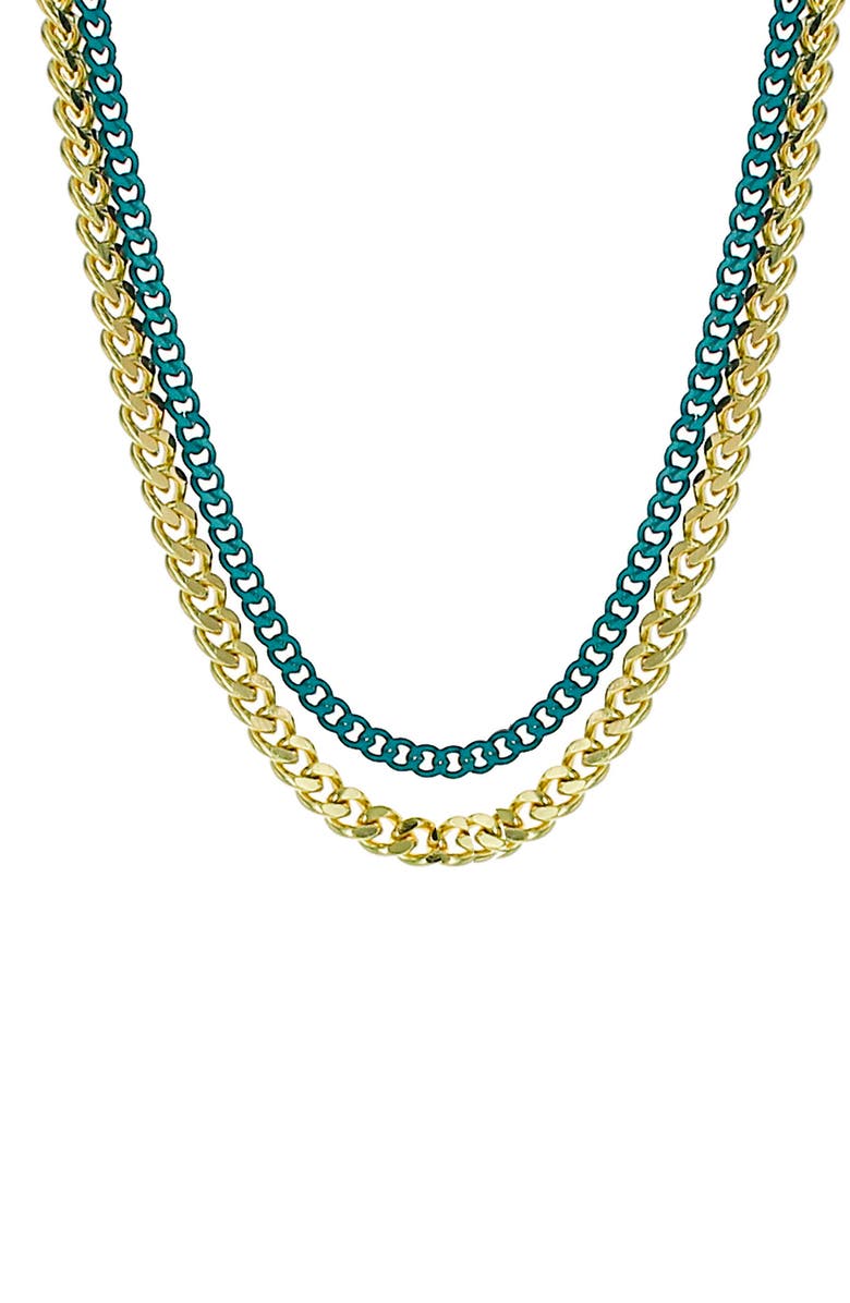 Panacea Two-Tone Double Row Curb Chain Necklace | Nordstromrack