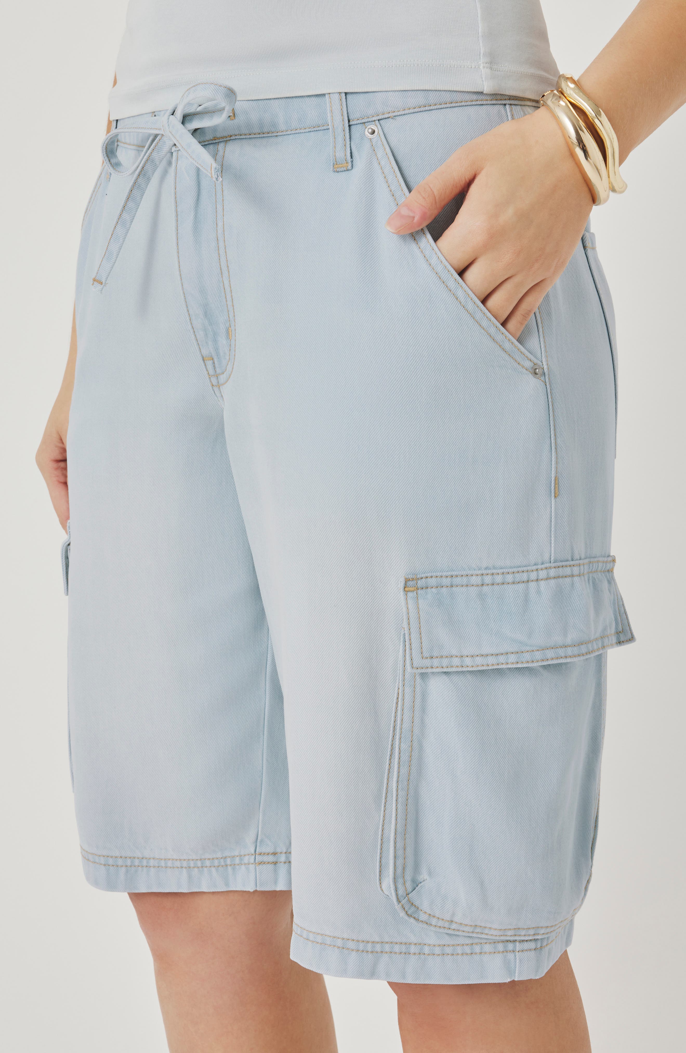 Denim Cargo Shorts (Women) | Nordstrom