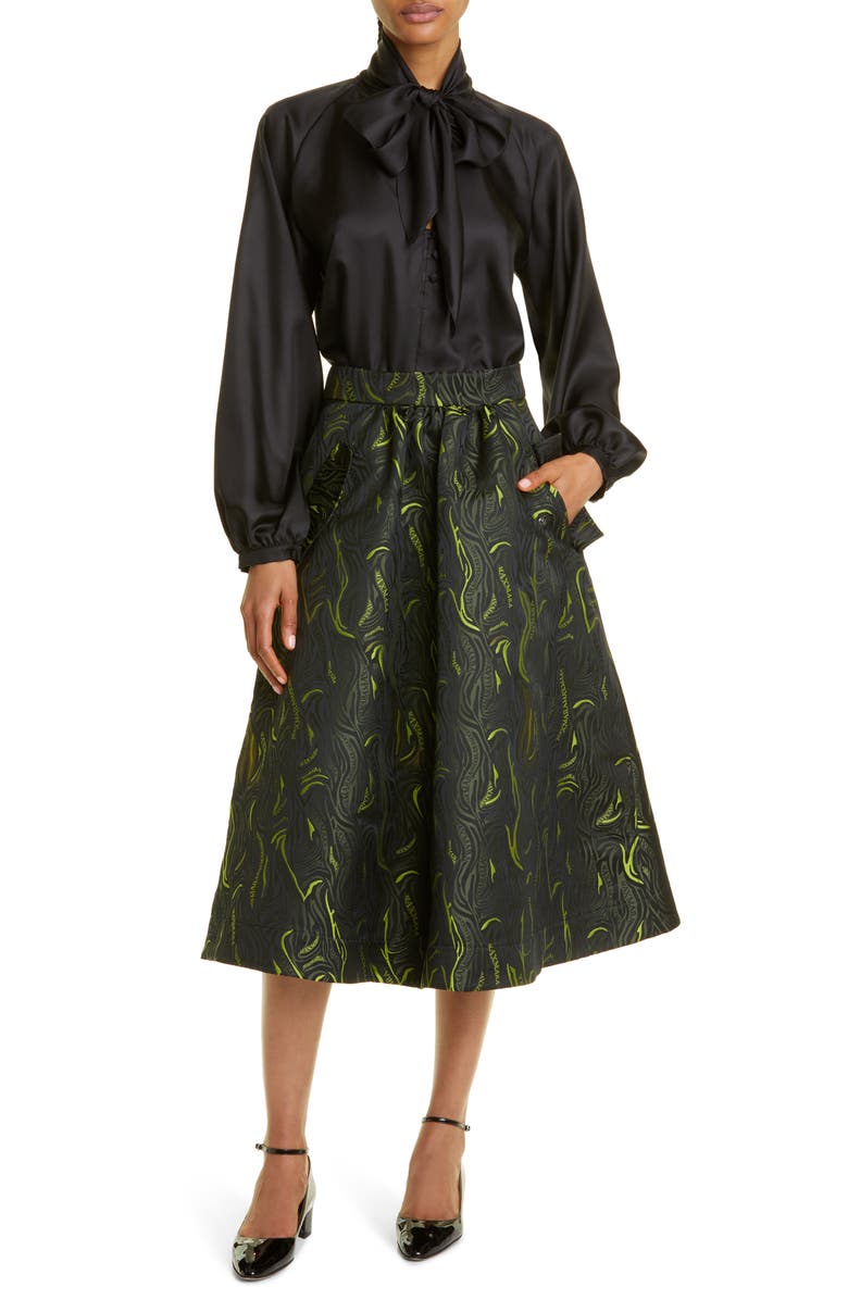Max Mara Cellula Logo Embroidery Skirt | Nordstrom