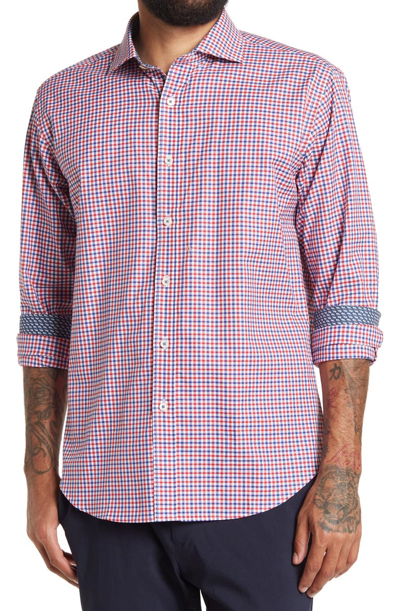 Bugatchi Shaped Long Sleeve Woven Shirt | Nordstromrack