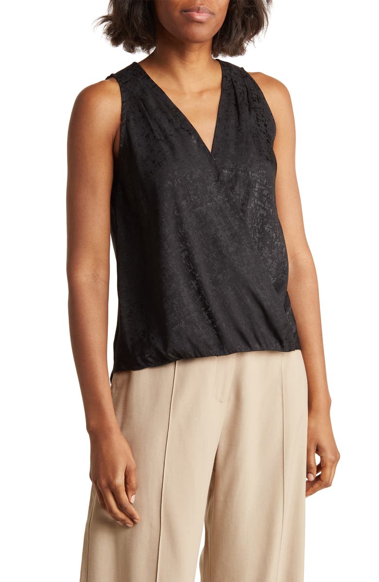 CHENAULT Jacquard Faux Wrap Top | Nordstromrack