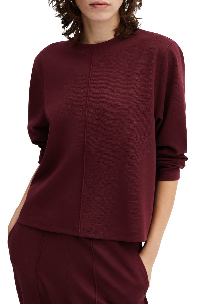 MANGO Pintuck Sweatshirt | Nordstrom
