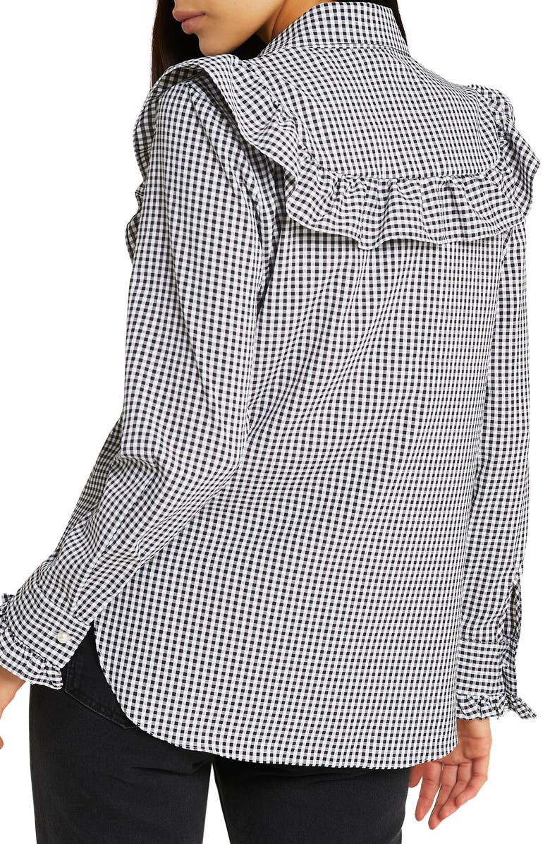 River Island Frill Trim Button-Up Shirt | Nordstromrack