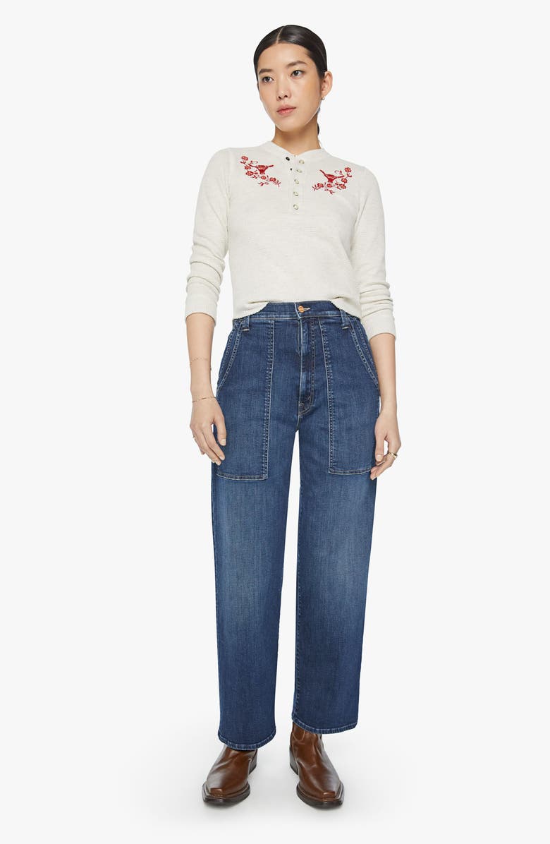 MOTHER The Itty Bitty Pretty Heart Waffle Stitch Top | Nordstromrack