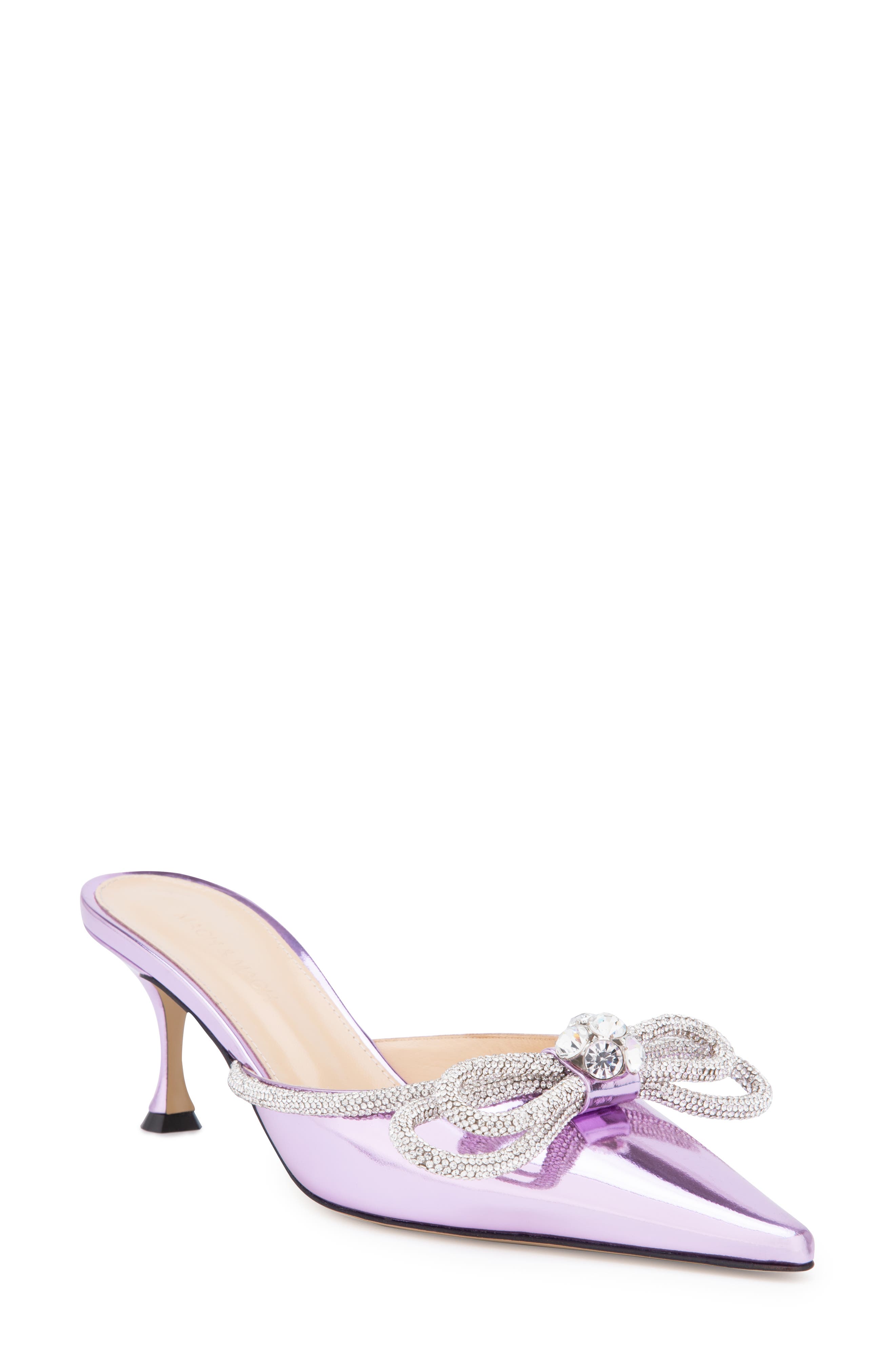 Mach & Mach Crystal Double Bow Pointed Toe Mule (Women) | Nordstromrack