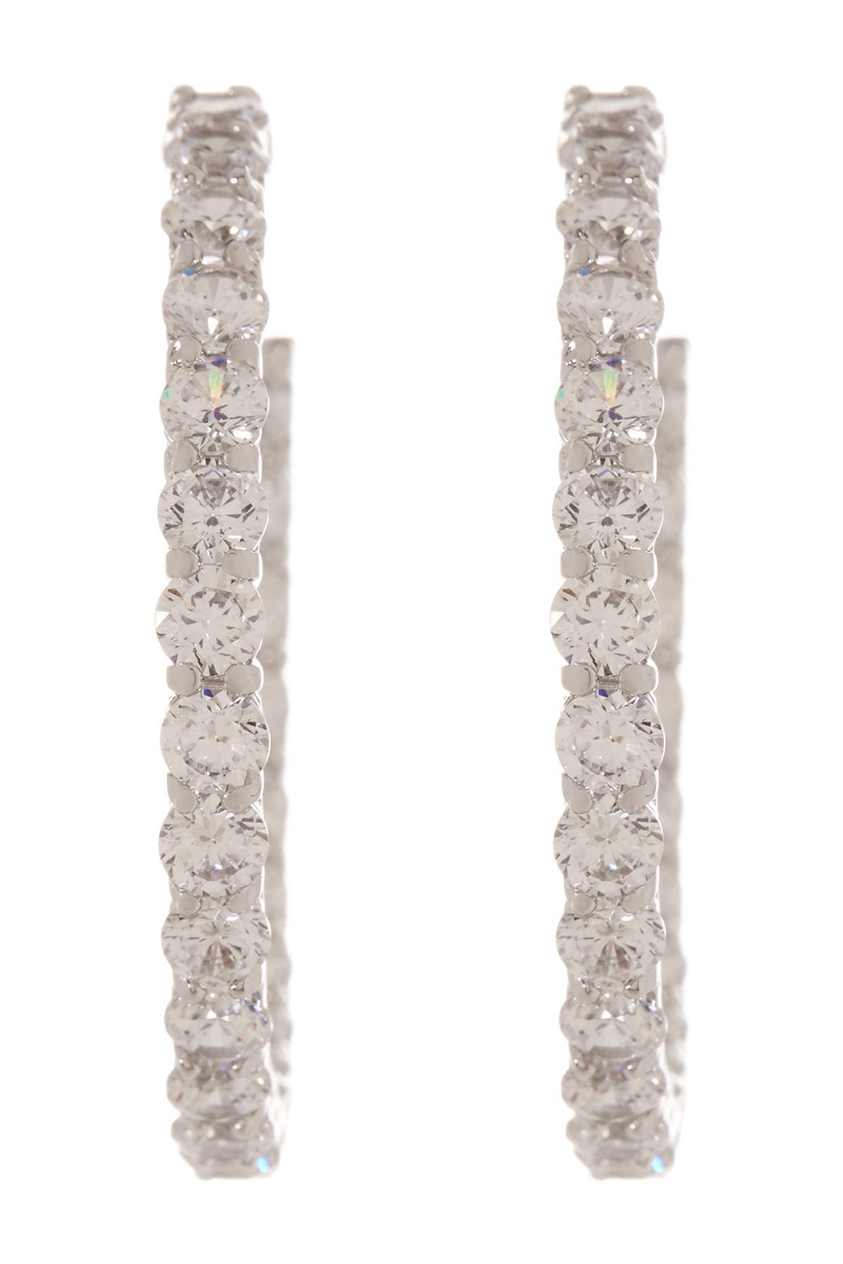 CZ by Kenneth Jay Lane Round CZ Inside-Out Hoop Earrings | Nordstromrack