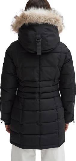 Noize Harper Quilted Faux Fur Trim Parka | Nordstromrack
