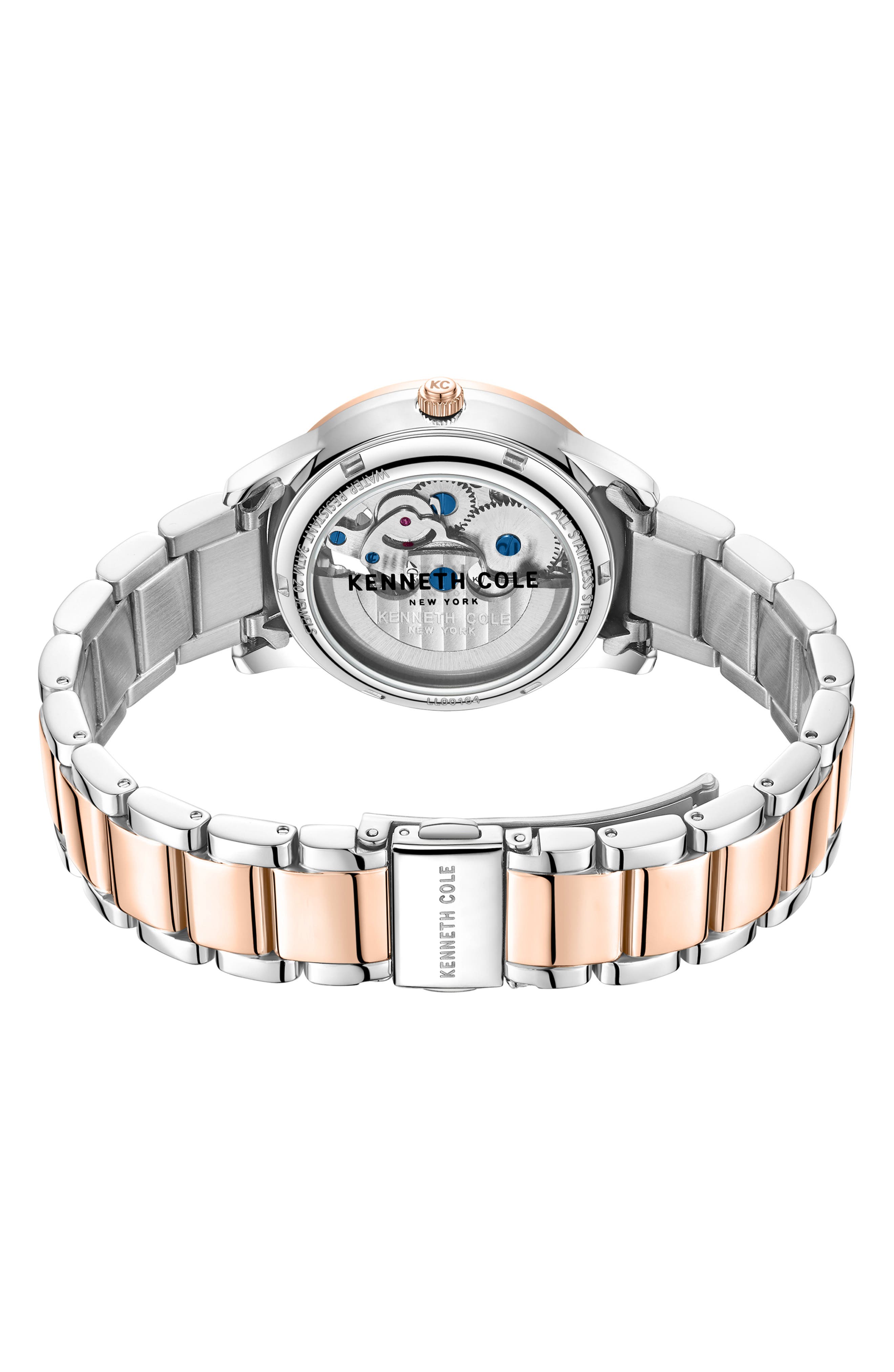 Kenneth Cole Automatic Two-Tone Bracelet Watch, 18mm | Nordstrom