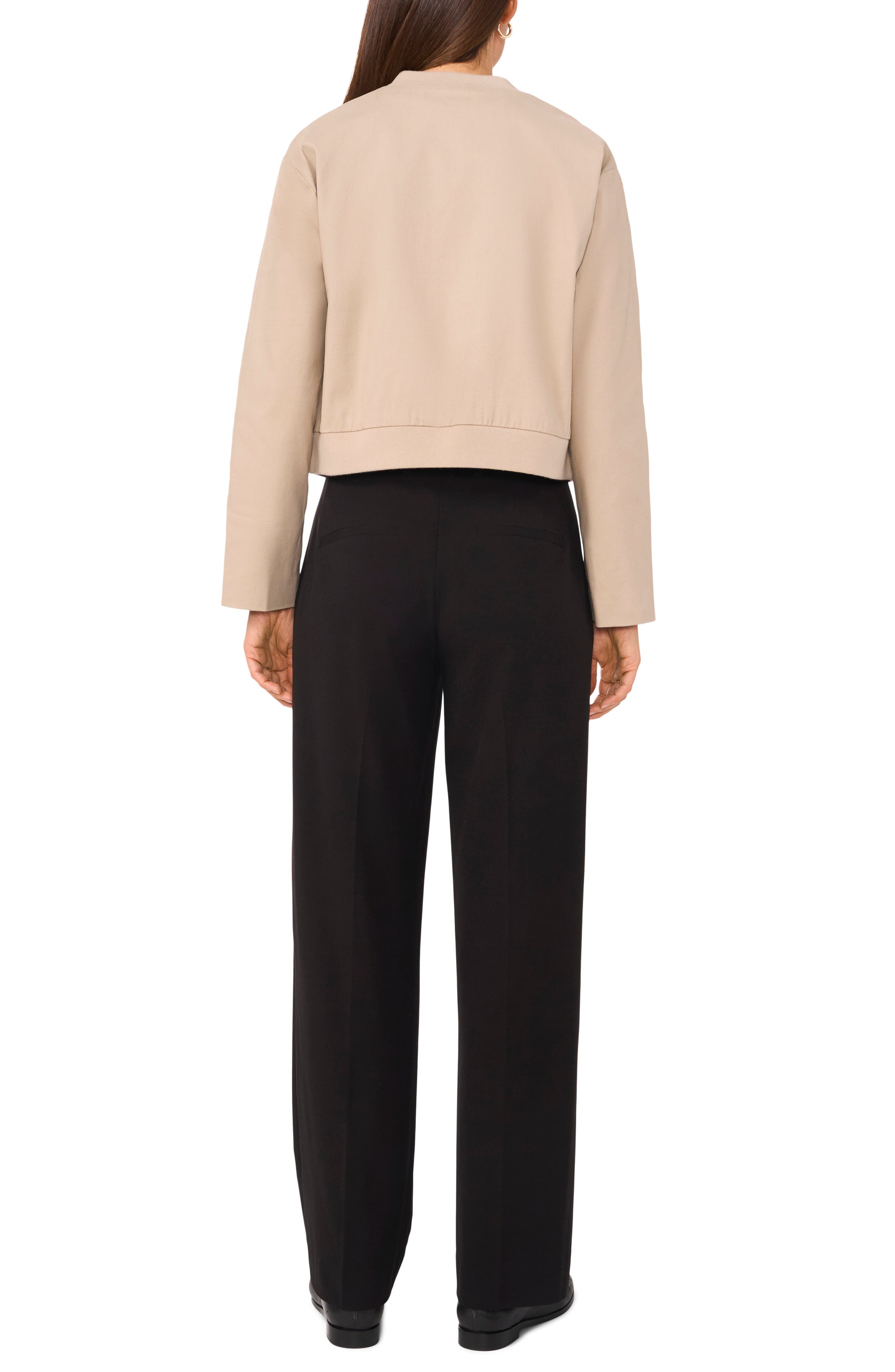 Halogen® Snap Front Crop Bomber Jacket | Nordstromrack