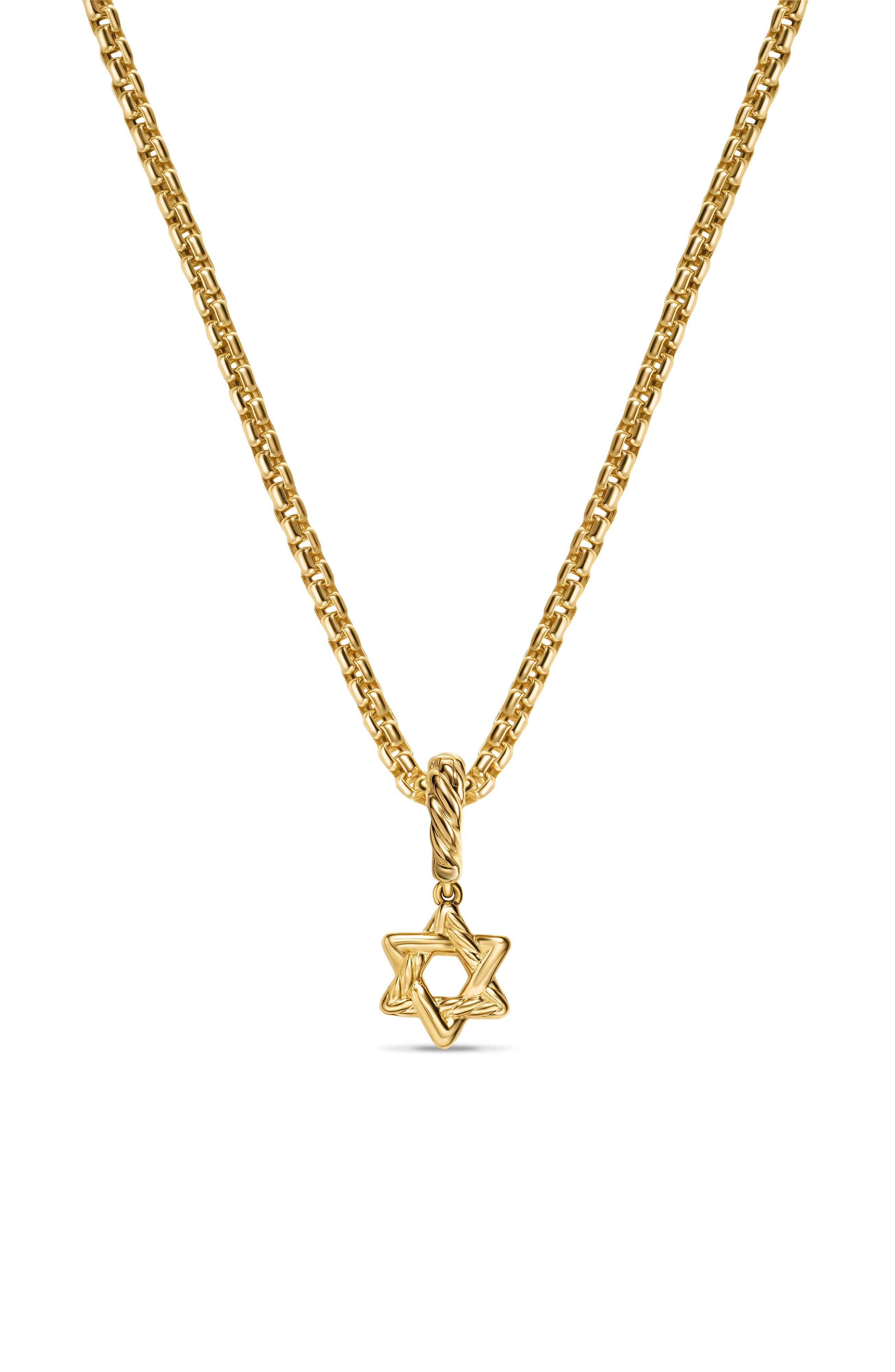 David Yurman Micro Pavé Star of David Enhancer in 18K Yellow Gold with ...