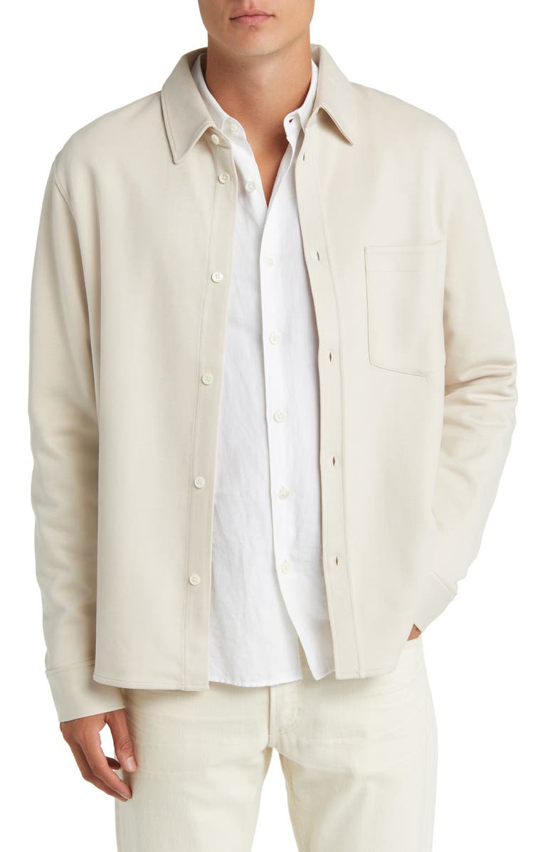 COS Patch Pocket Jersey Button-Up Shirt | Nordstromrack
