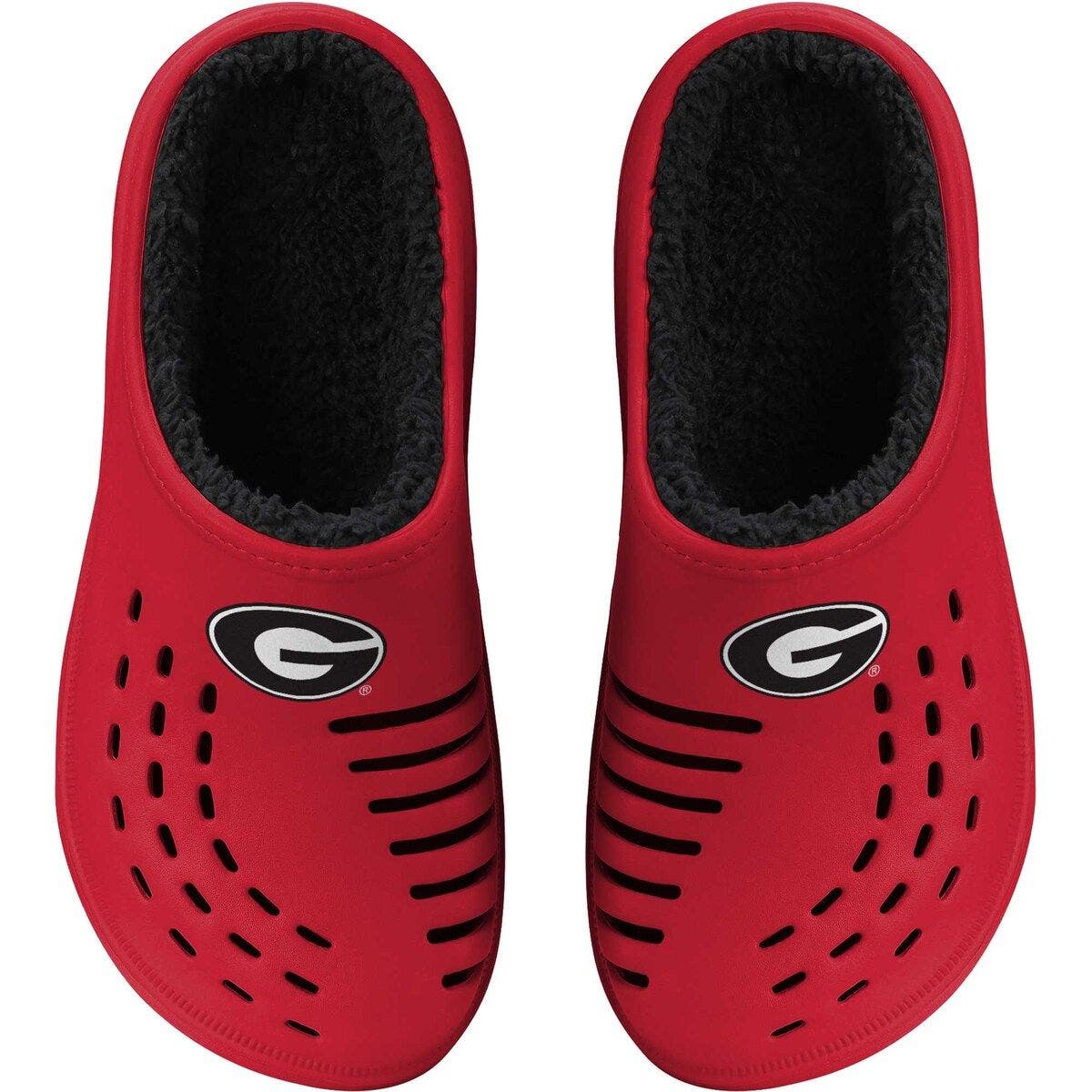 FOCO Men's FOCO Georgia Bulldogs Big Logo Sherpa-Lined Clog Slippers ...