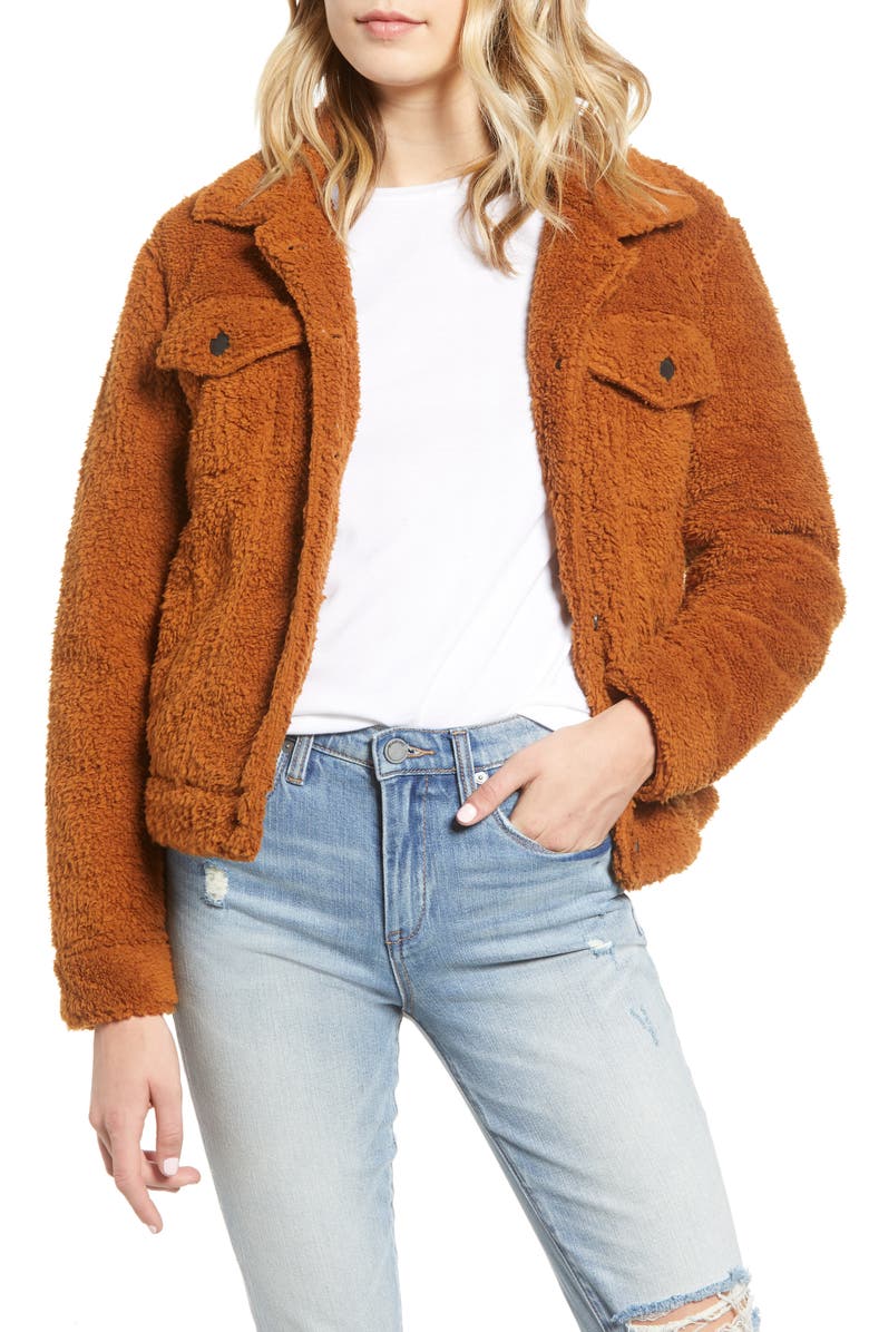 BLANKNYC Cozy Teddy Faux Shearling Trucker Jacket | Nordstromrack