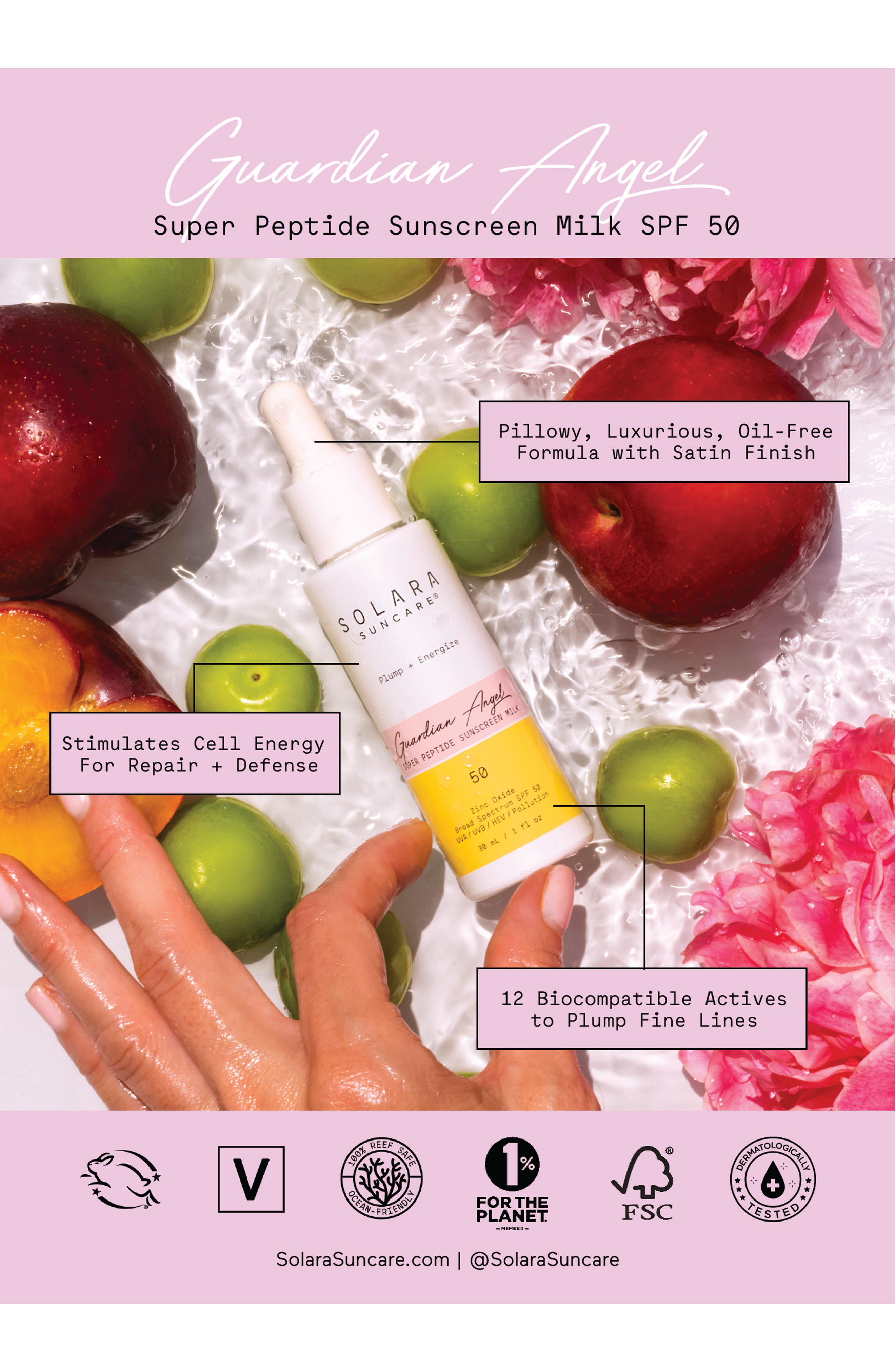 SOLARA SUNCARE Guardian Angel Sunscreen Milk | Nordstrom