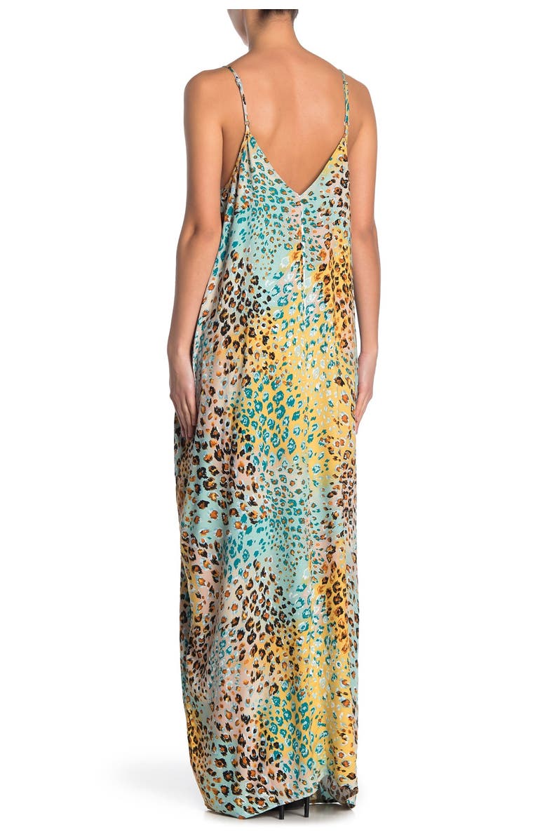 Lovestitch Leopard Print V-Neck Sleeveless Maxi Dress | Nordstromrack