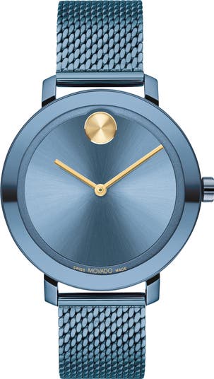 Movado Bold Evolution Mesh Strap Watch, 34mm | Nordstrom