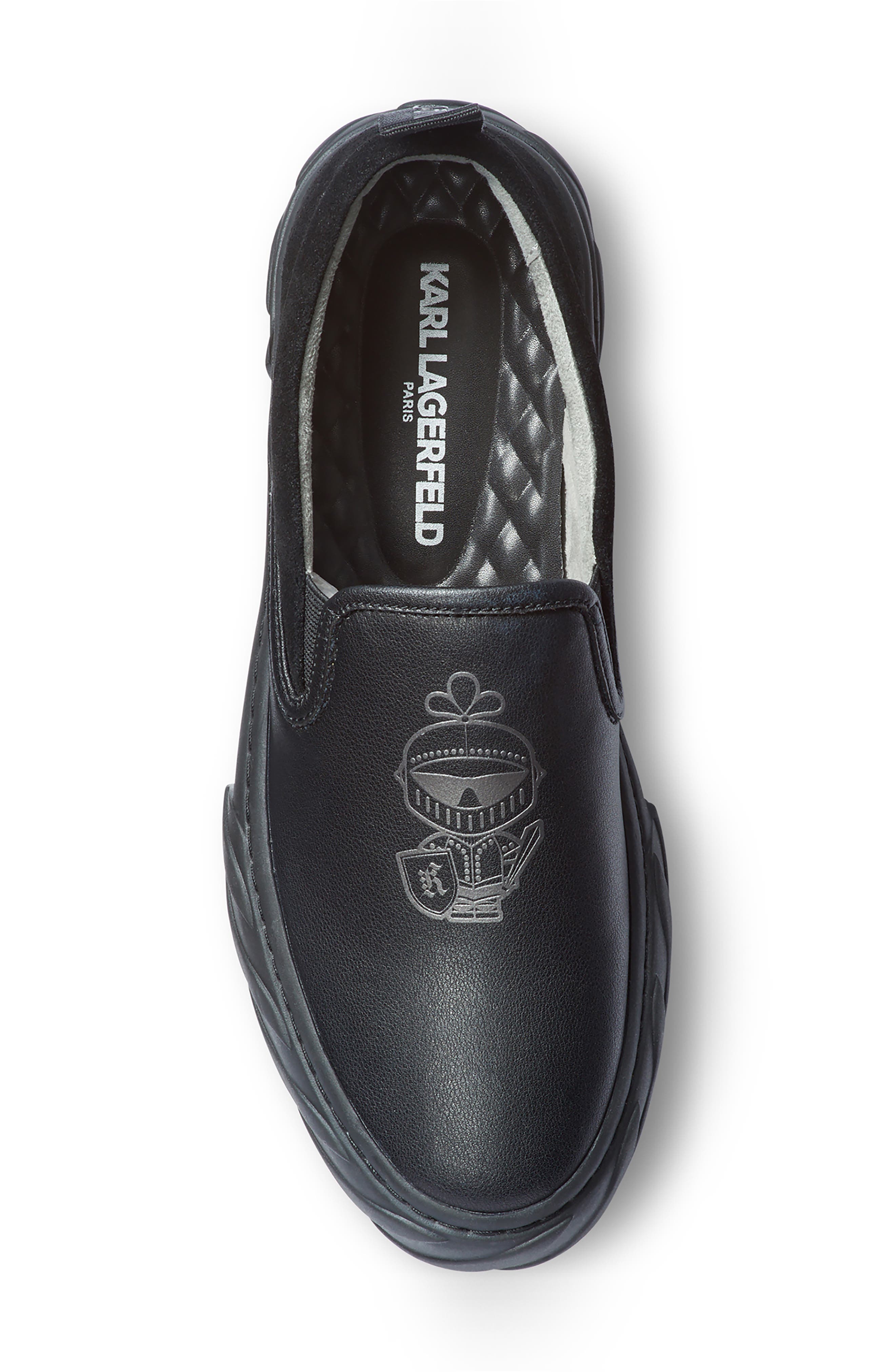 KARL LAGERFELD PARIS Recycled Leather Logo Slip-ons (Men) | Nordstromrack